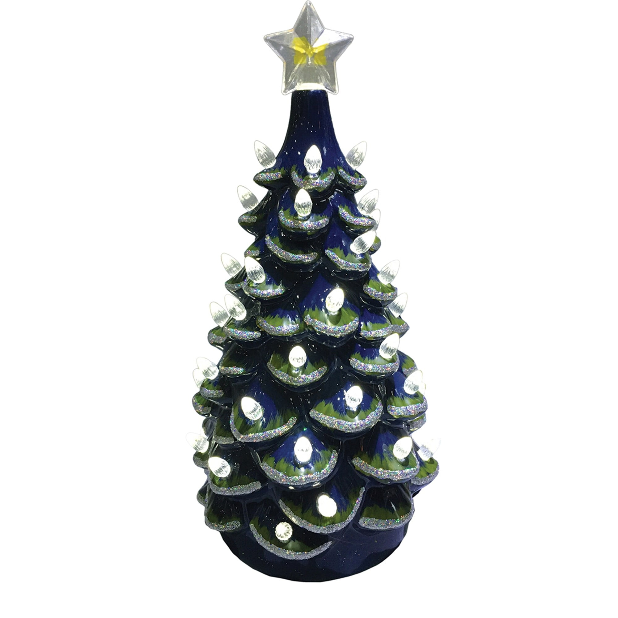 14 inch Michigan Ceramic Tree - blue - Walmart.com