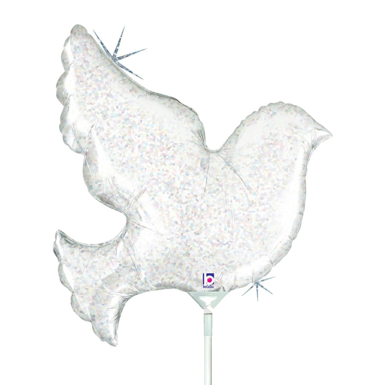 14 inch Pearl White Dove Mini Shape Foil Mylar Balloon - Wedding Party ...