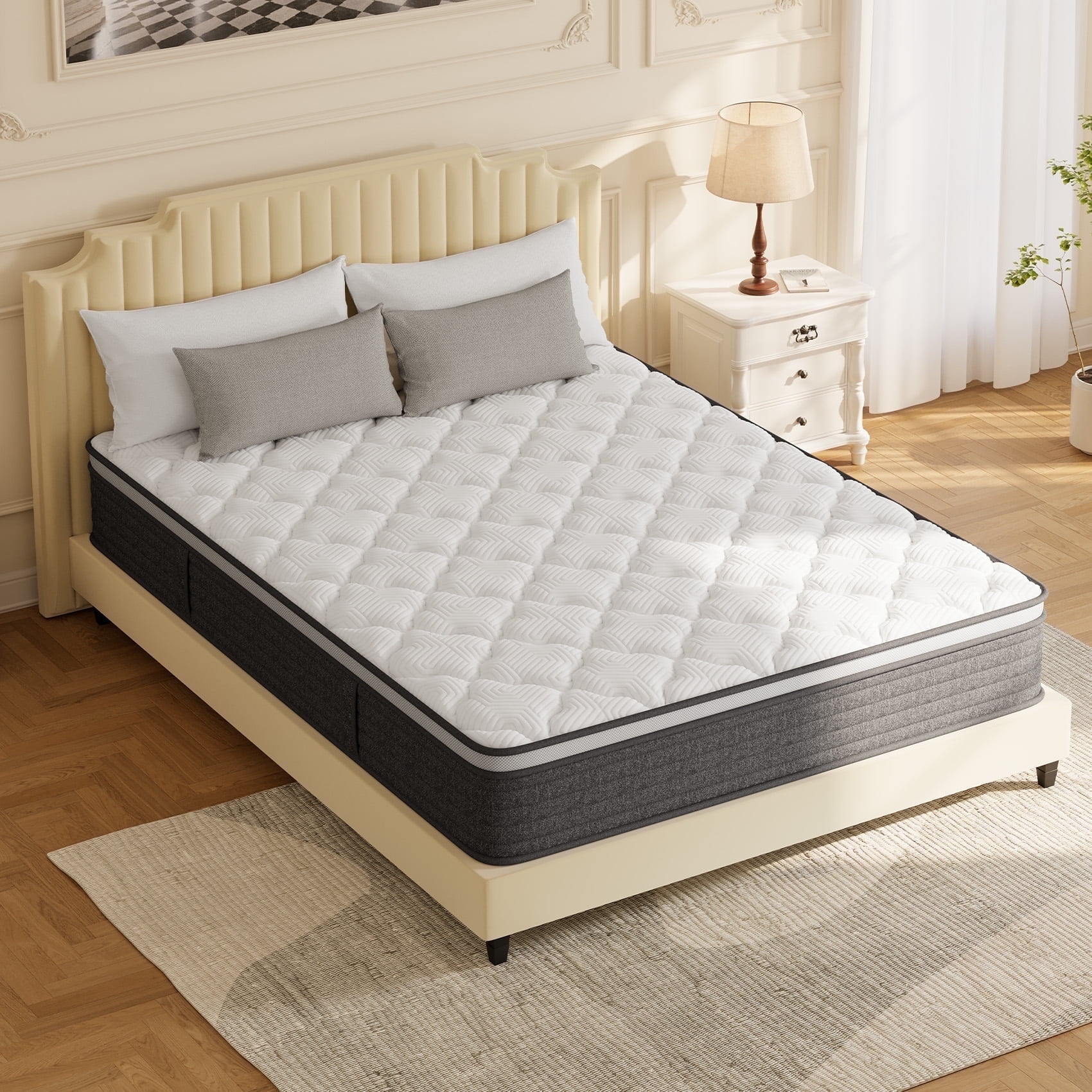 GREOO 14" Queen Mattress in a Box Cooling Gel Memory Foam Hybrid ...