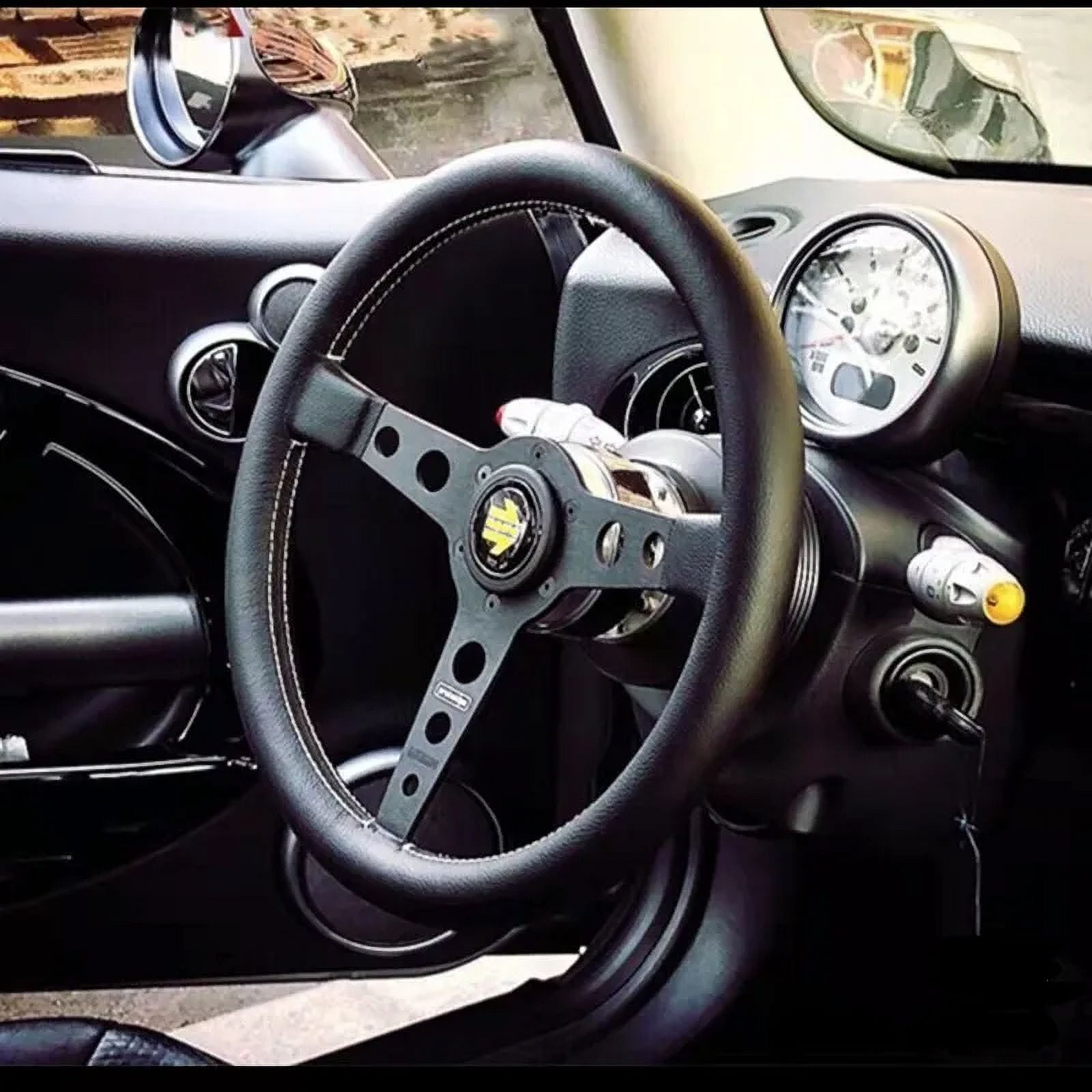 14 inch Racing steering wheel leather steering wheel competitive fit ...