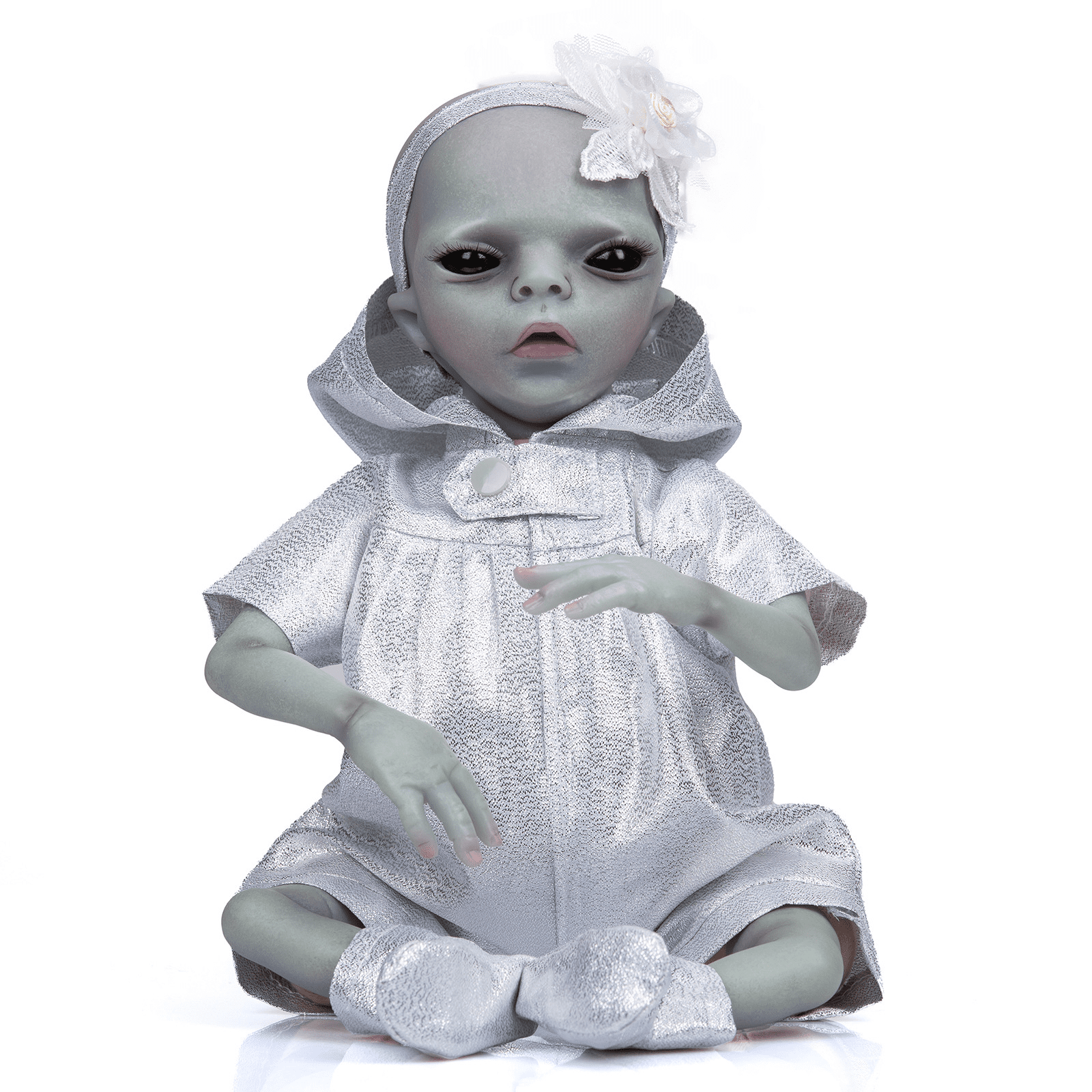 14 inch Realistic Reborn Doll Alien Soft Touch Cloth Body Creative ...