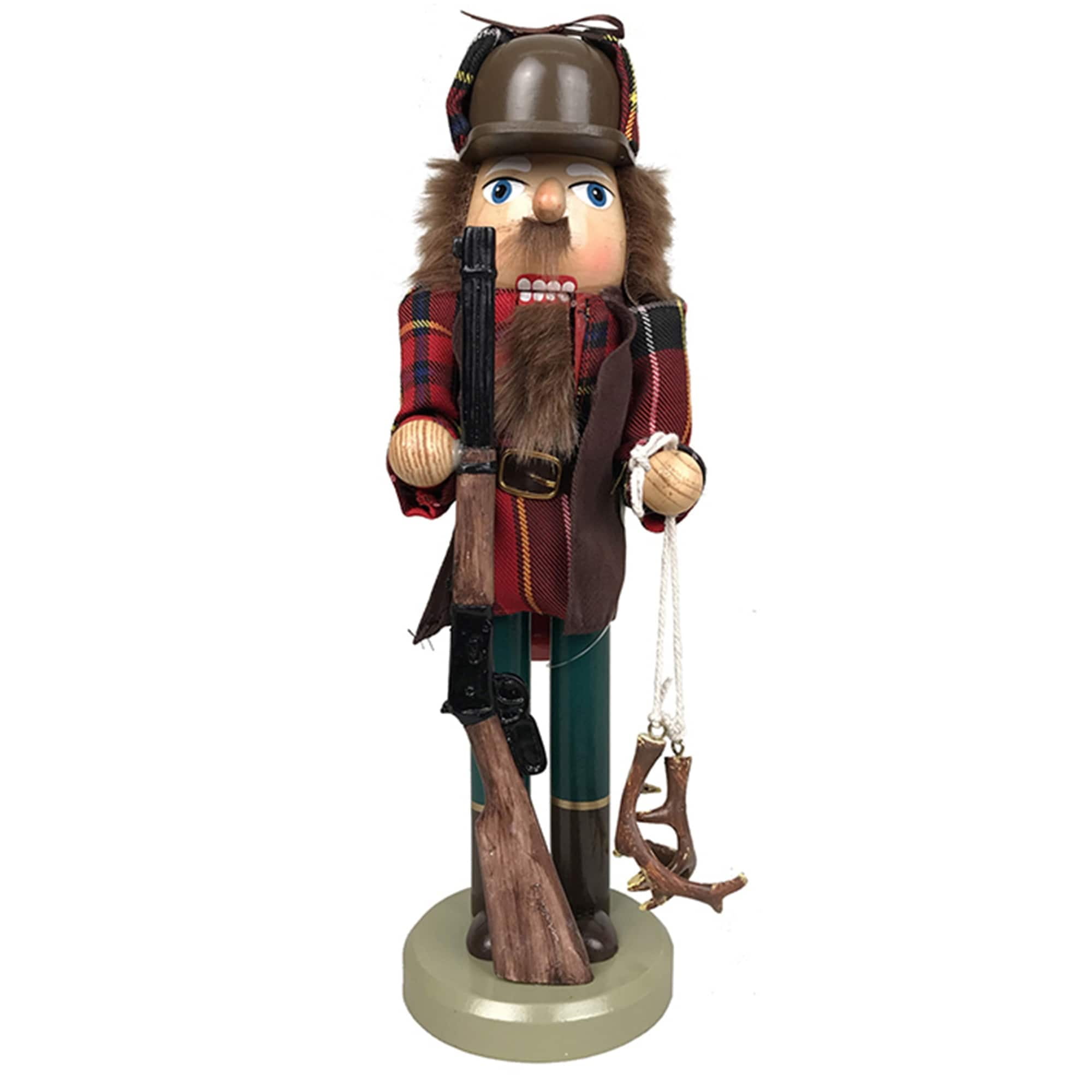 14 inch Retro Deer Hunter Nutcracker - red - Walmart.com