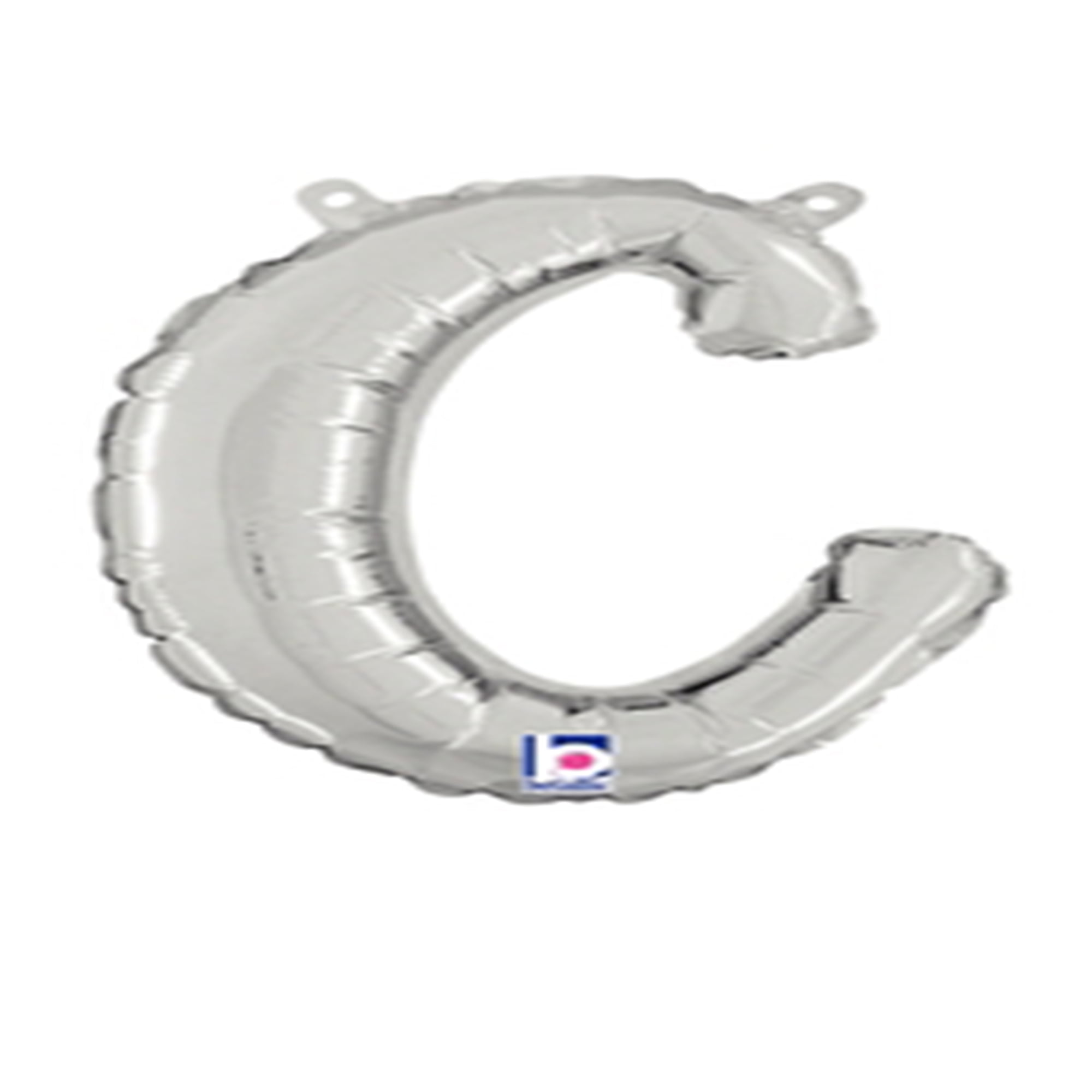 14 inch Script Letter C - Silver (Air-Fill Only) Betallic Foil Mylar ...