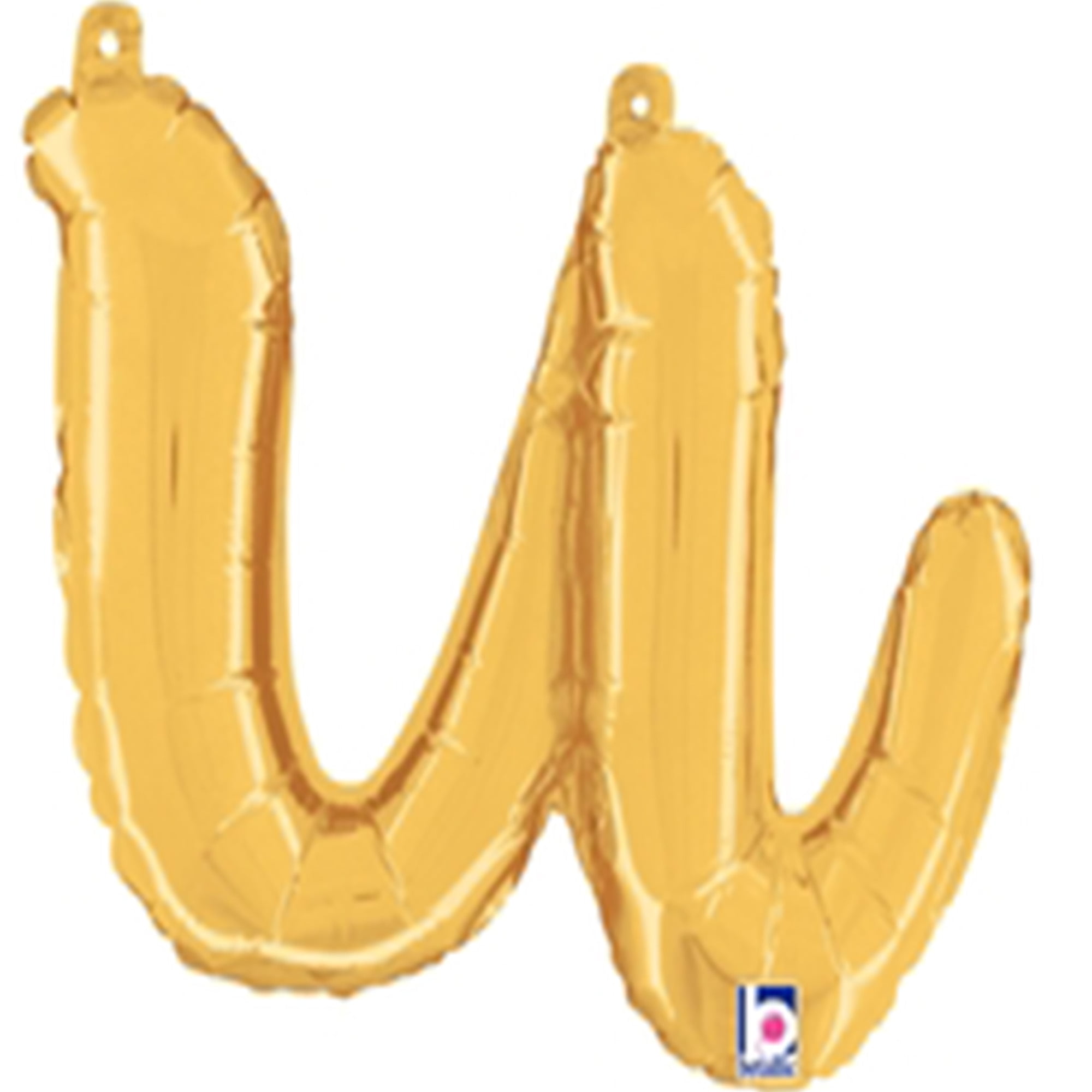 14 inch Script Letter U - Gold (Air-Fill Only) Betallic Foil Mylar ...