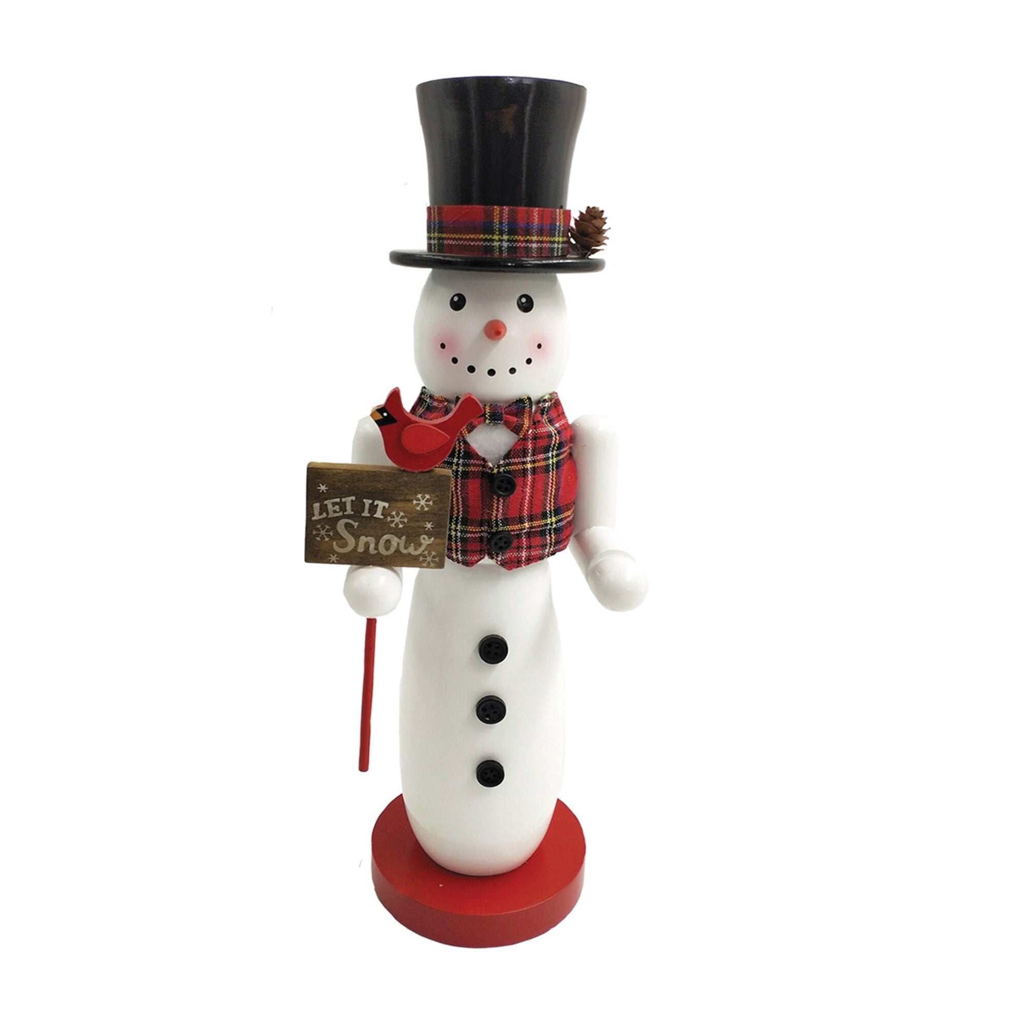 14 inch Snowman Nutcracker - white - Walmart.com