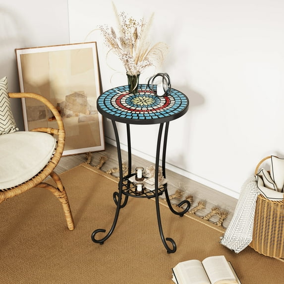 14 - inch Wide Patio End Table - Small Spaces + Stunning Color ...