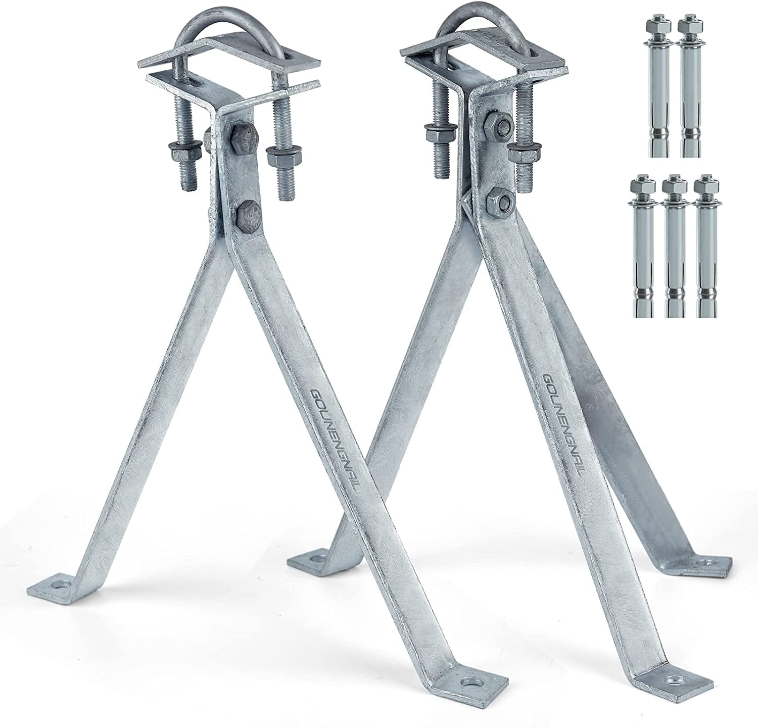 14 inch heavy-duty antenna wall mount,windproof stand off wall mast ...