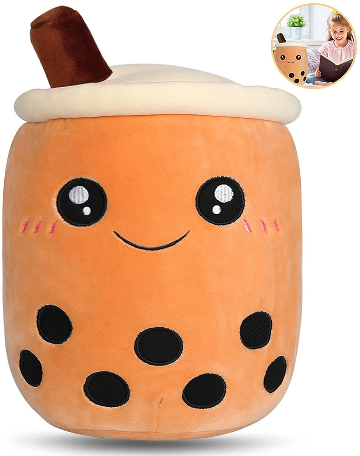 14 inches Cute Boba Tea Plush Stuffed Toy, Kawaii Bubble Milk Tea Plush ...