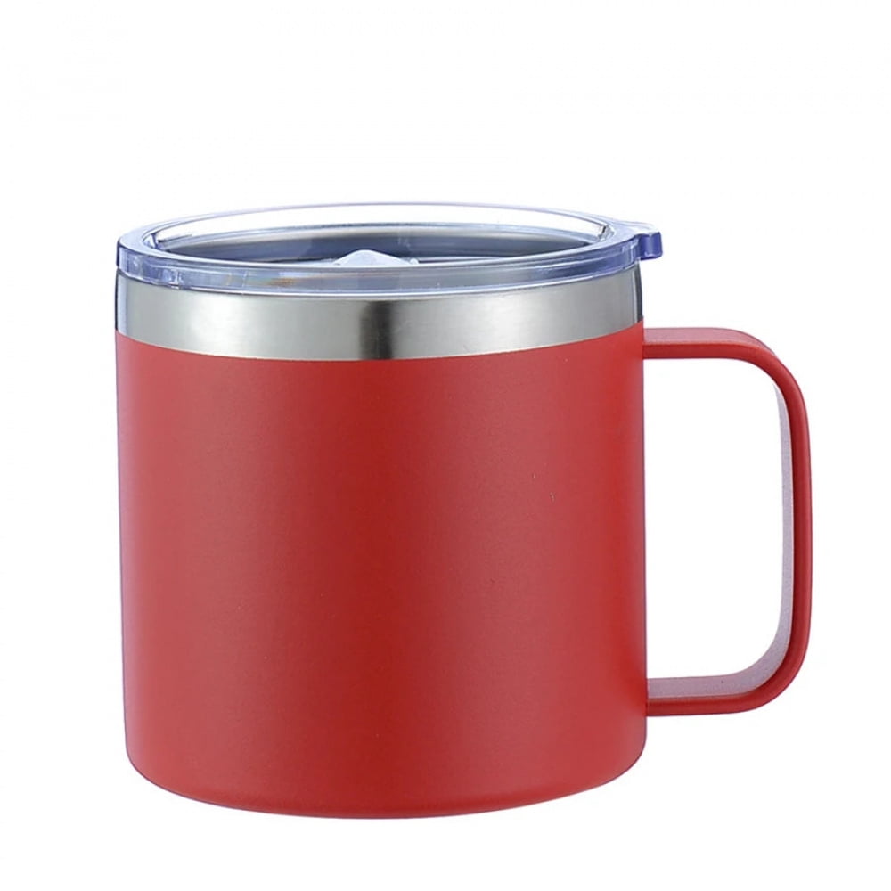 14 oz Coffee Mug, Vacuum Insulated Camping Mug with Lid, Double Wall ...