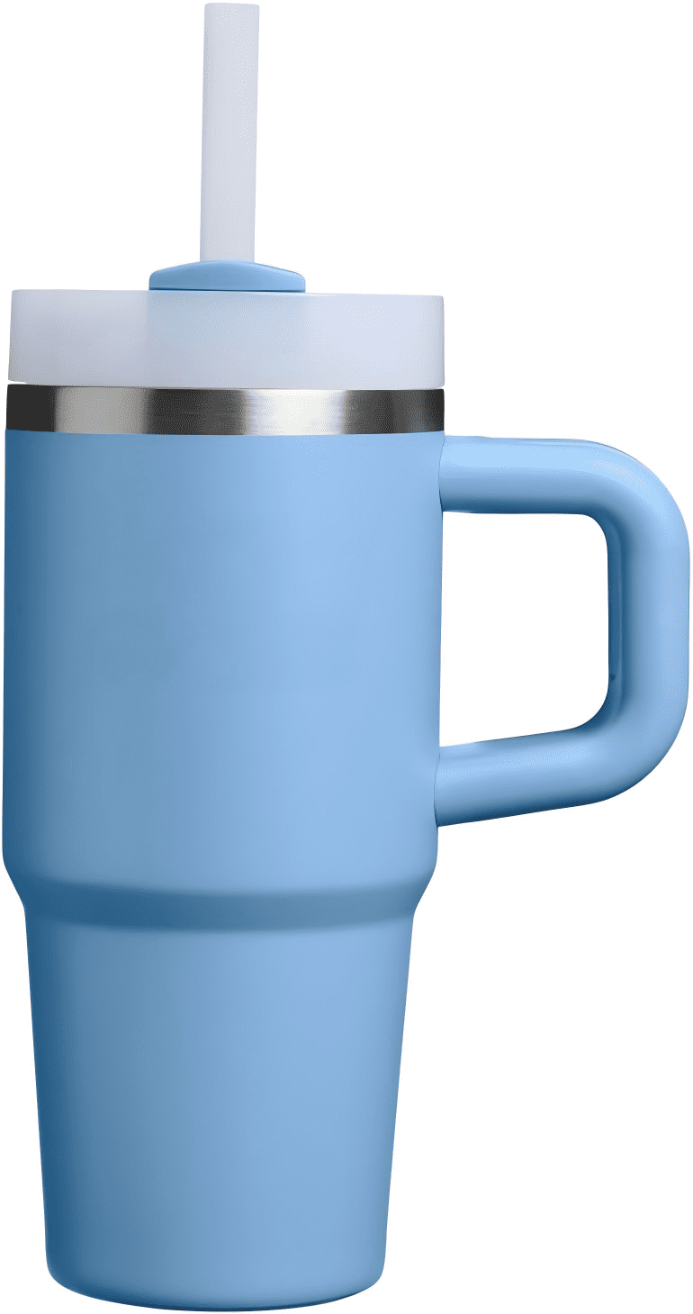 14 oz Tumbler with Handle and Straw, Insulated Stainless Steel Travel ...