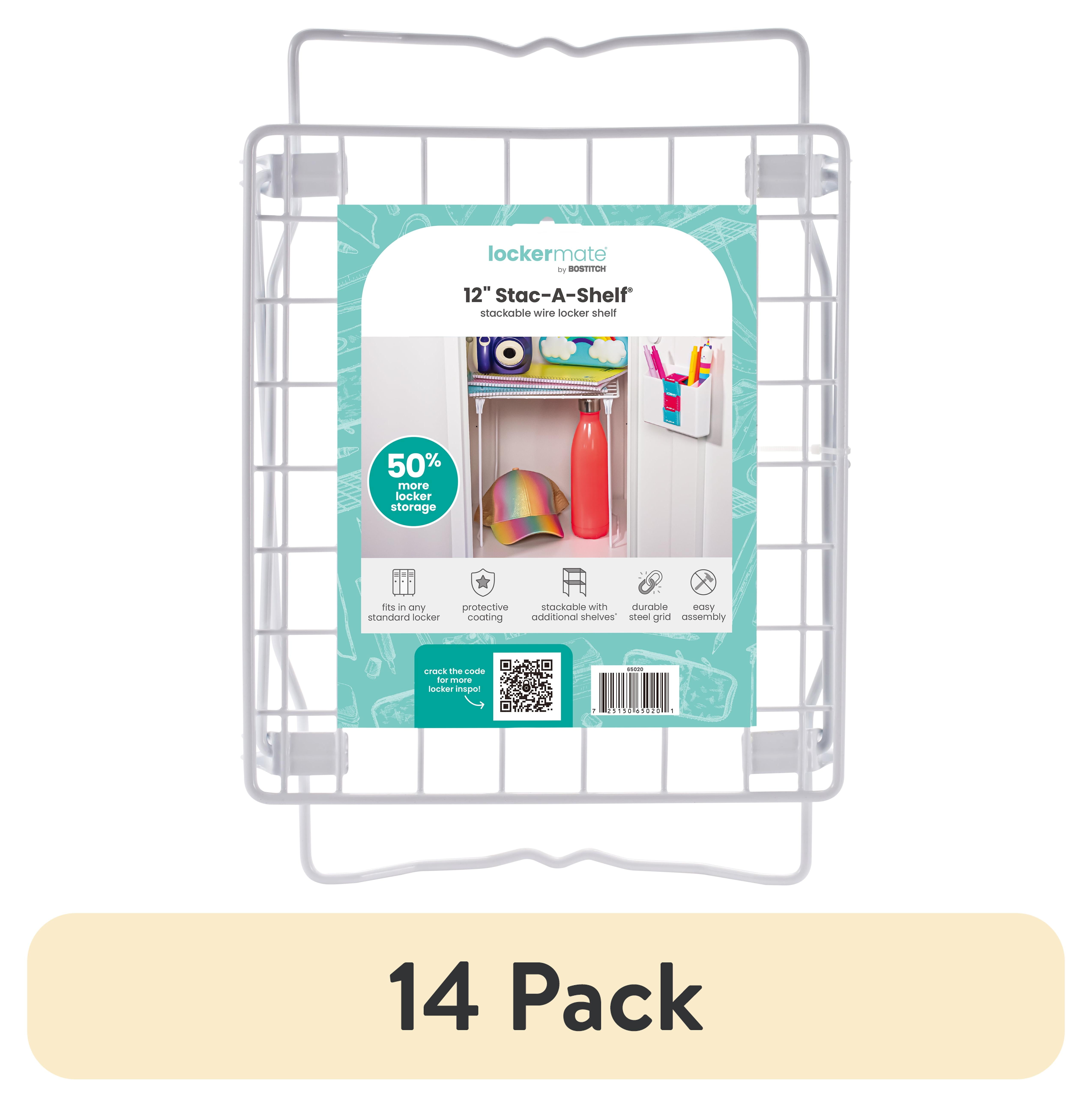 (14 pack) Lockermate By Bostitch 12" Stac-a-Shelf® Wire Shelf, White ...