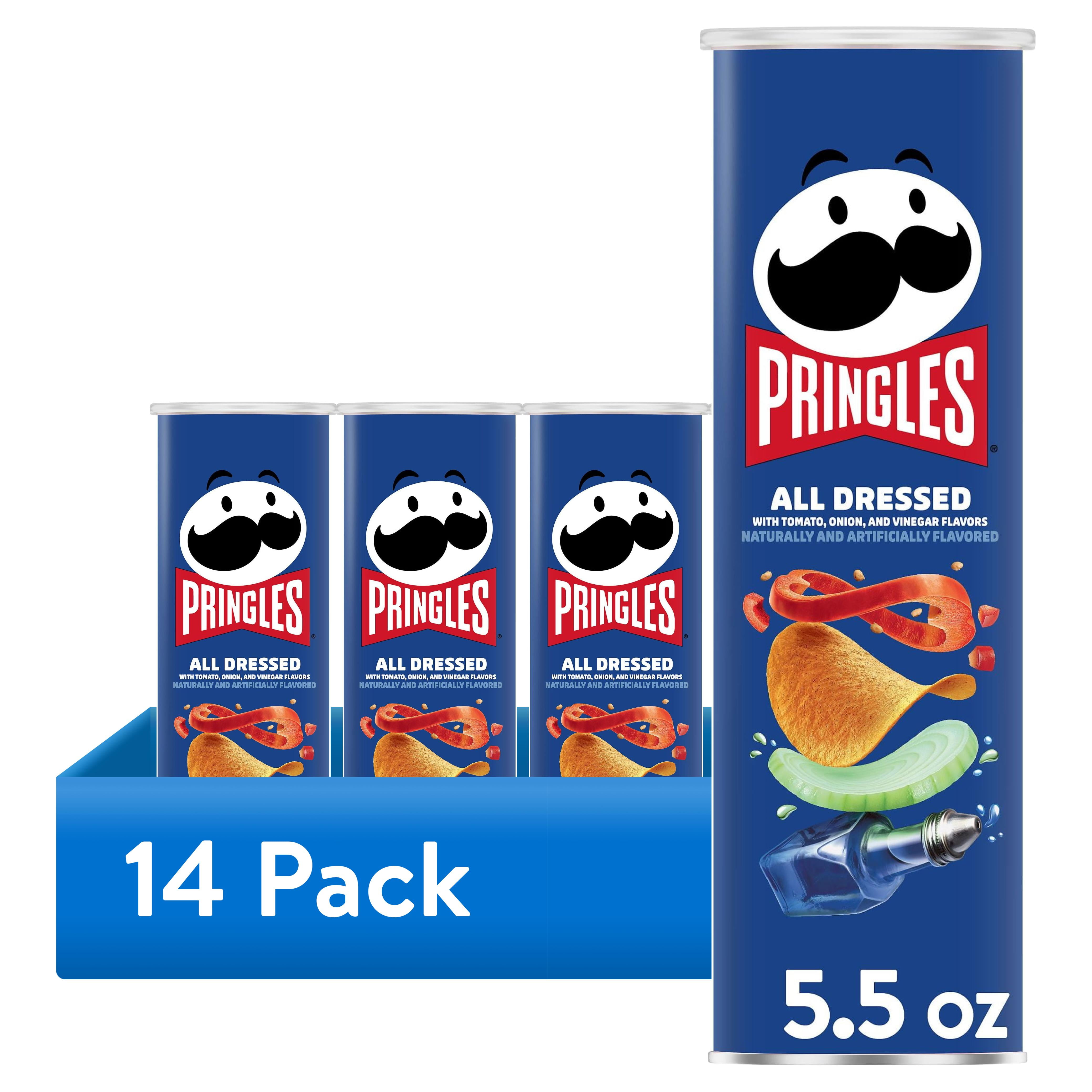 (14 pack) Pringles All Dressed Potato Crisps Chips, Lunch Snacks, 5.5 oz Canister - Walmart.com