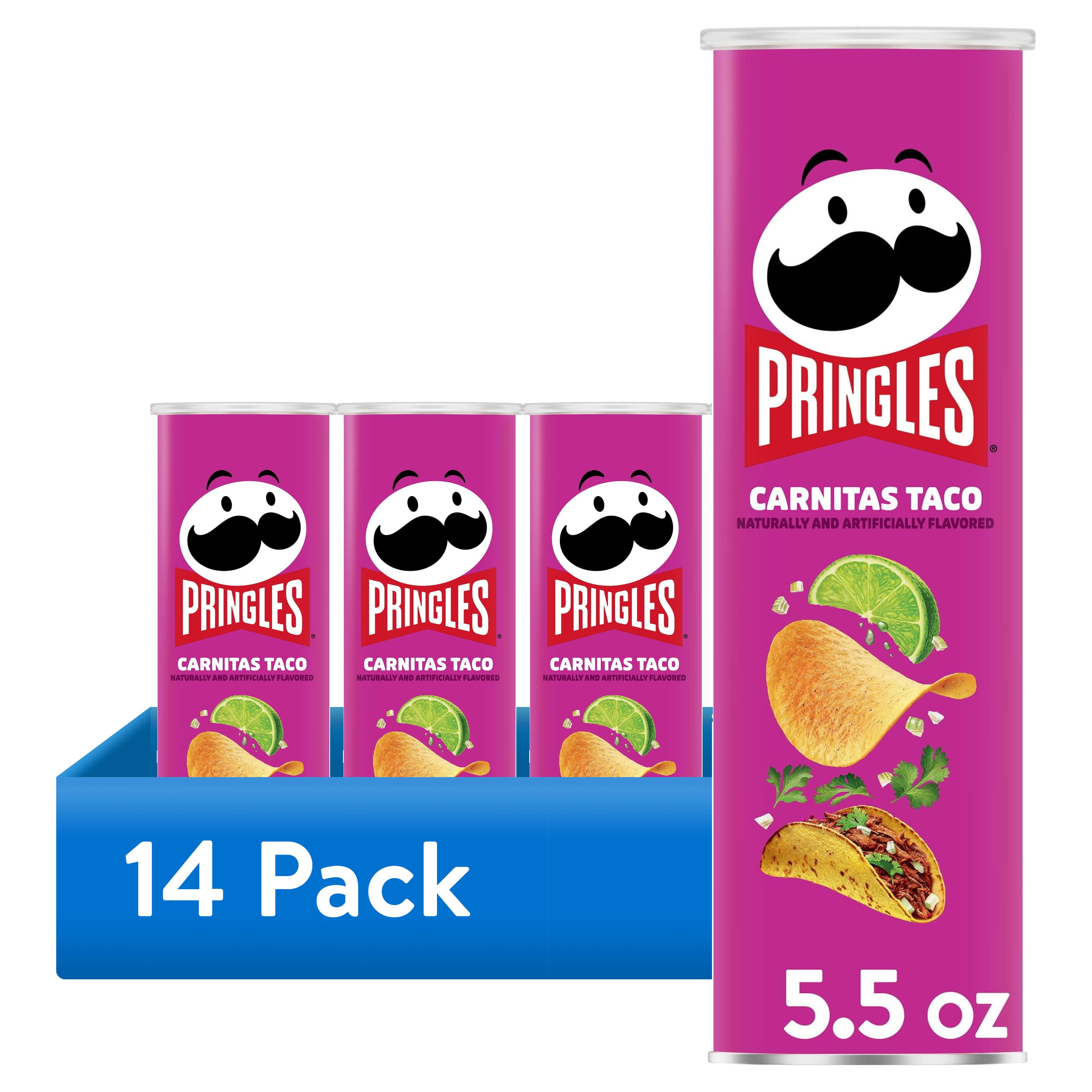 (14 pack) Pringles Carnitas Taco Potato Crisps Chips, Lunch Snacks, 5.5 ...