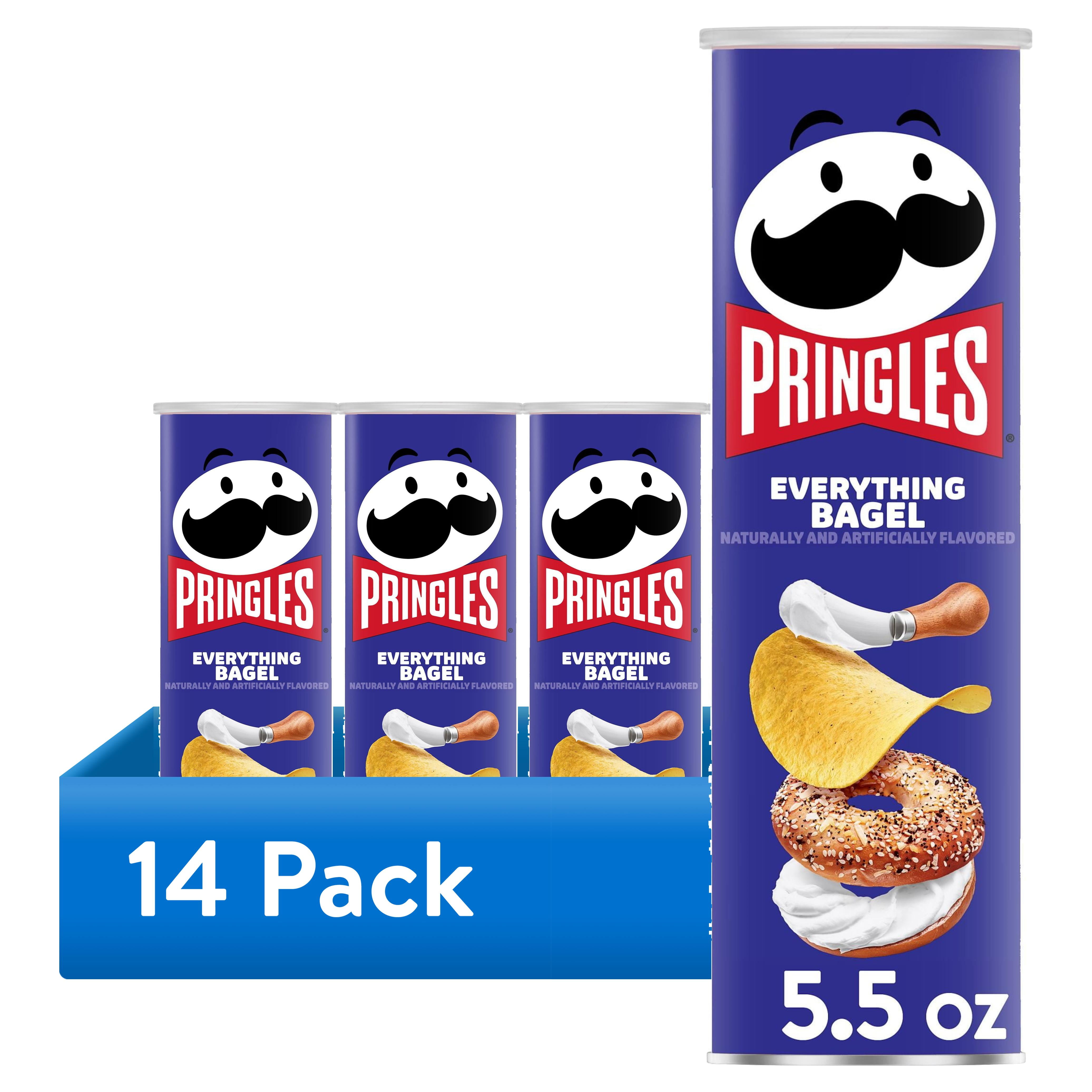 (14 pack) Pringles Everything Bagel Potato Crisps Chips, Lunch Snacks ...