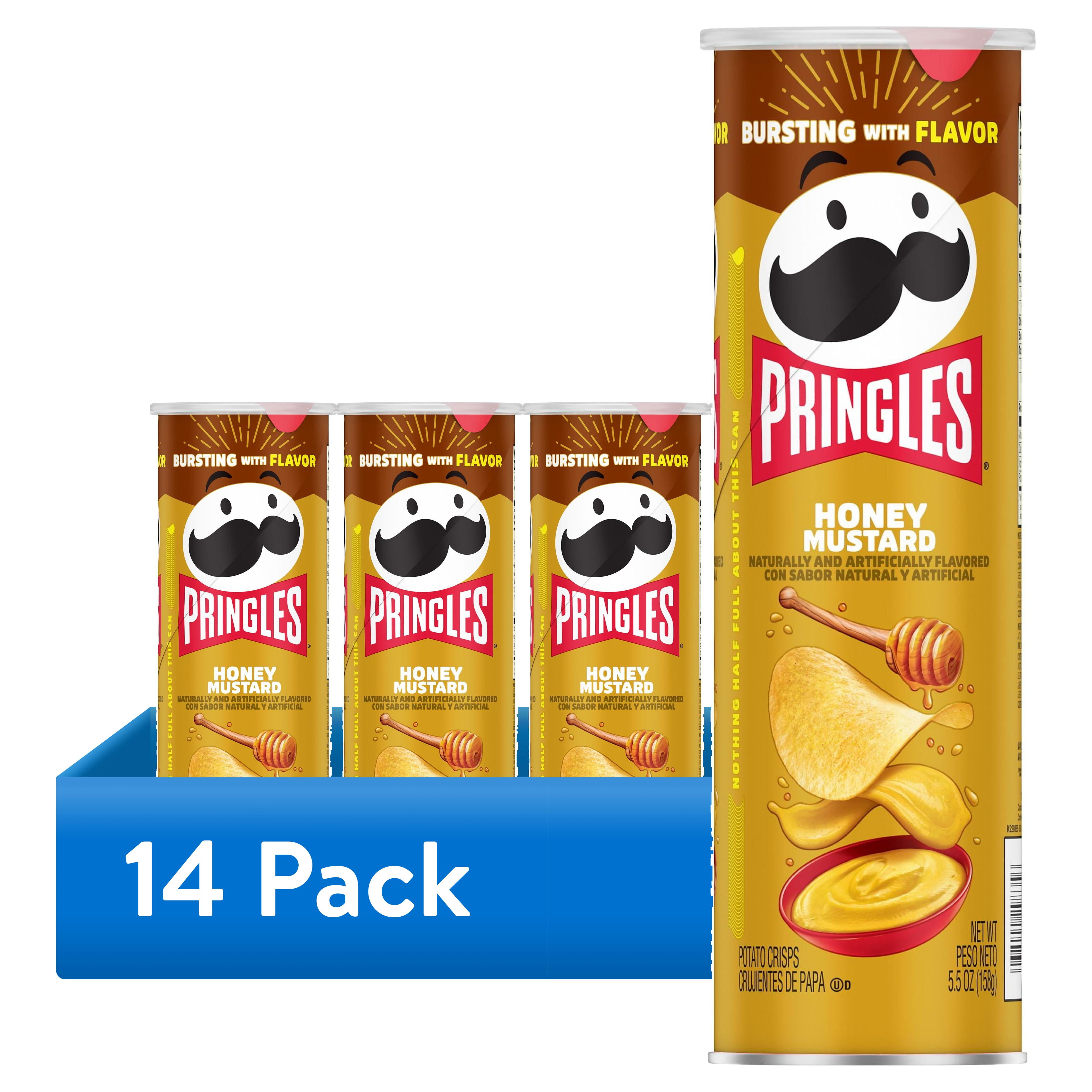 (14 pack) Pringles Honey Mustard Potato Crisps Chips, Lunch Snacks, 5.5 ...
