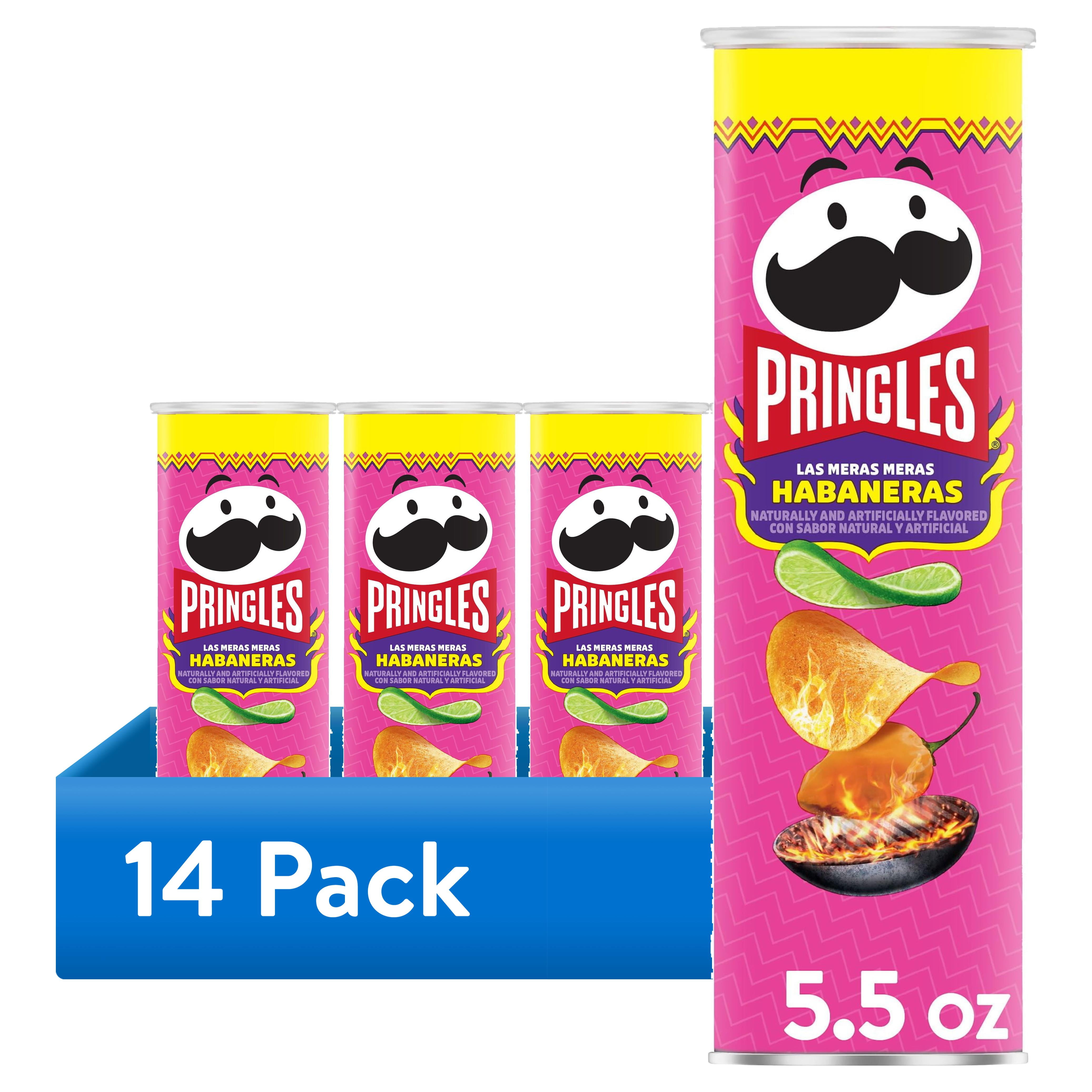 (14 pack) Pringles Las Meras Meras Habaneras Potato Crisps, Lunch Snacks, 5.5 oz Canister ...