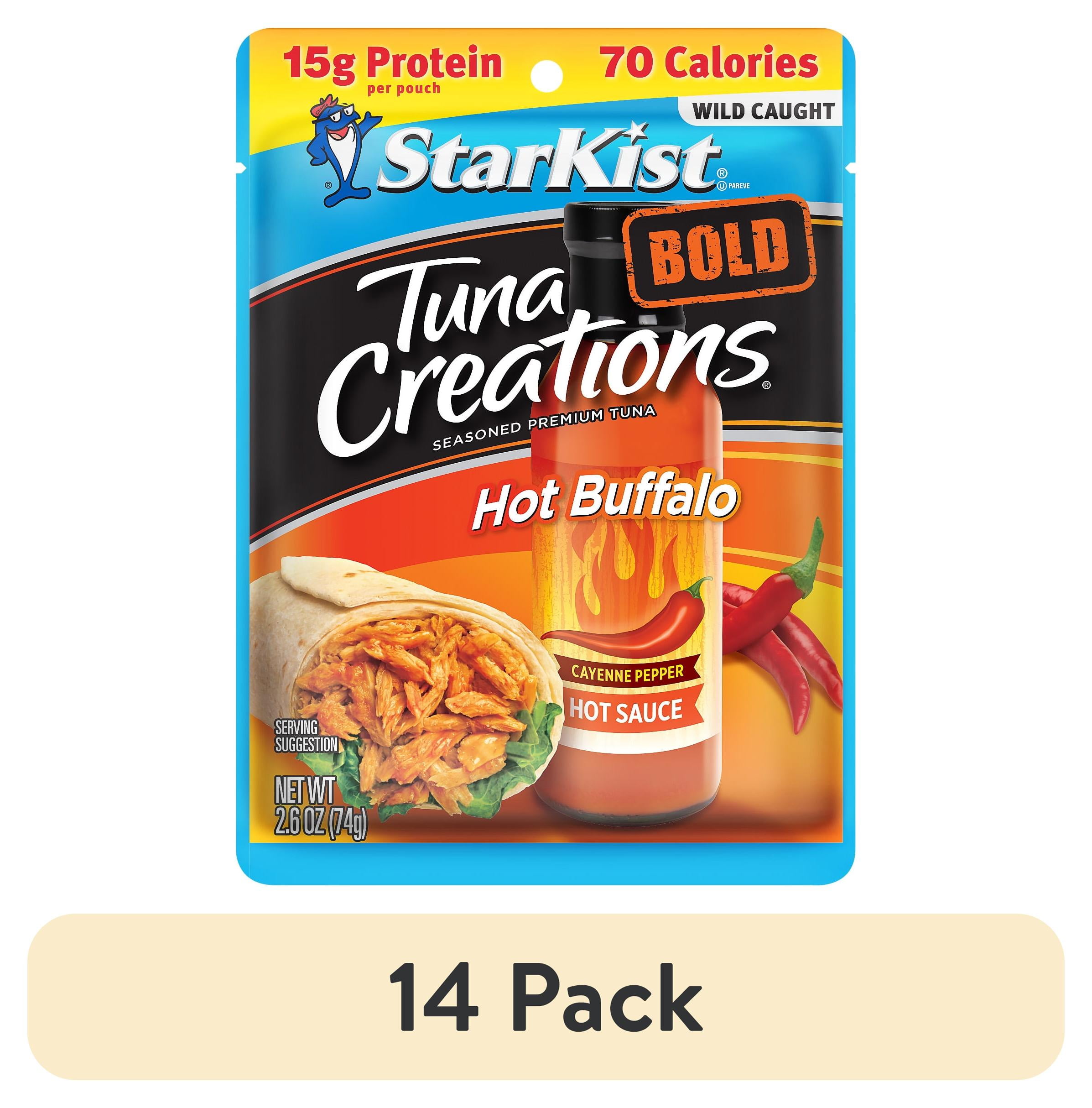 (14 pack) StarKist Tuna Creations® BOLD Hot Buffalo Style - 2.6 oz Pouch - Walmart.com