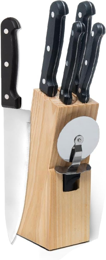 14-piece Knife Block Set, Stainless Steel Knife Set, Premium Kitchen ...