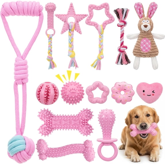 14-piece puppy toys, suitable for teething dog chew toys, small dog ...