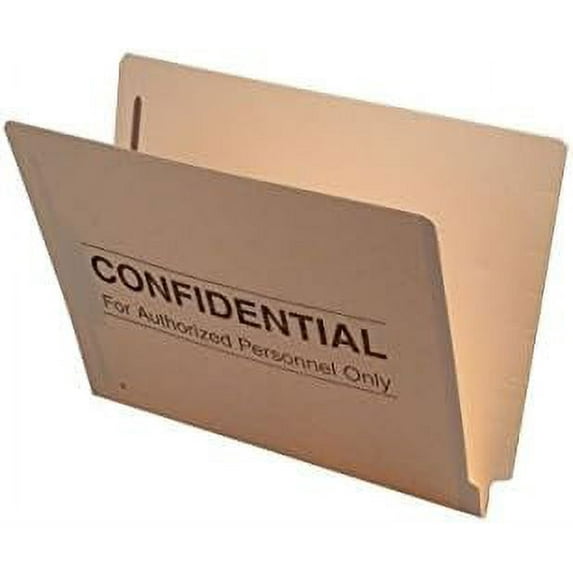 14 pt Manila Folders, Full Cut 2-Ply End Tab, Letter Size, Fastener Pos ...