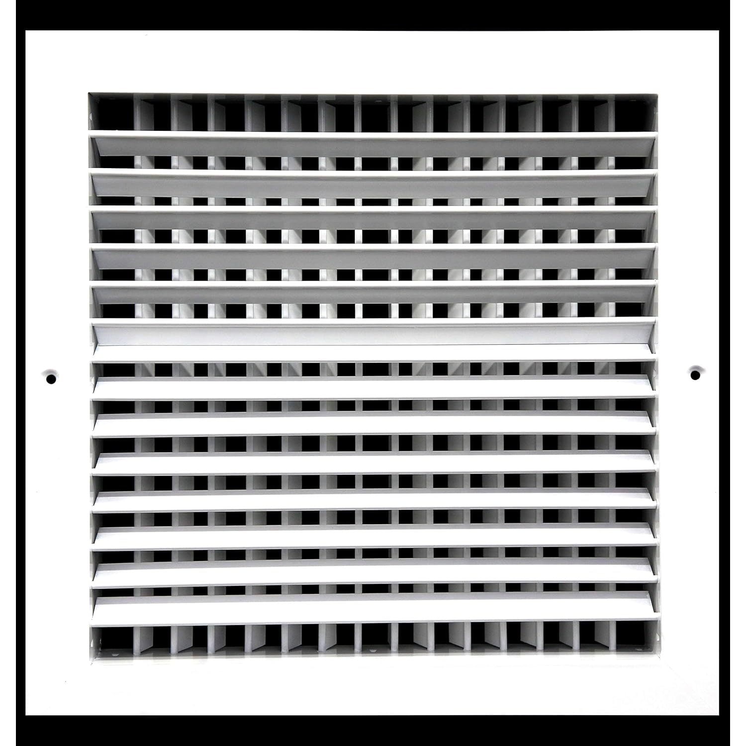 14"w X 14"h Aluminum Double Deflection Adjustable Air Supply HVAC ...