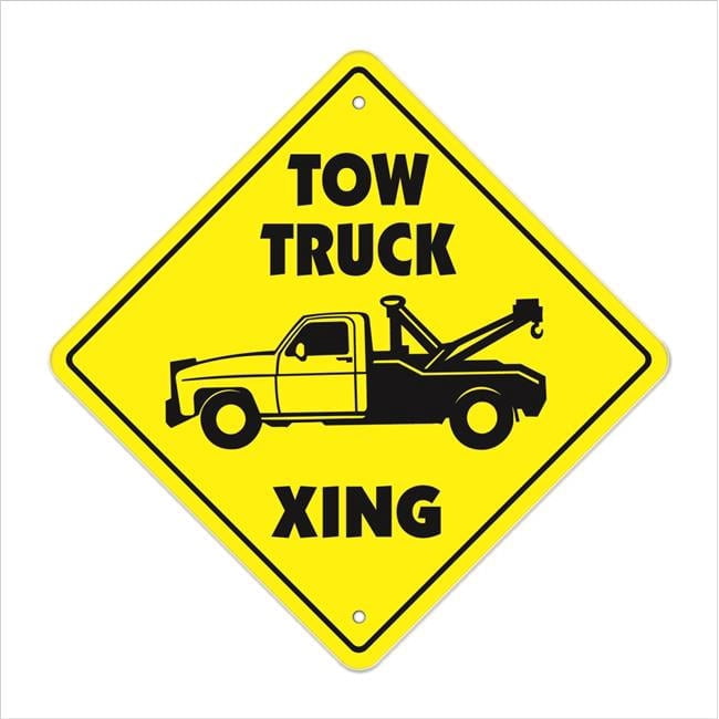 14 x 14 in. Zone Xing Crossing Sign - Towtruck - Walmart.com