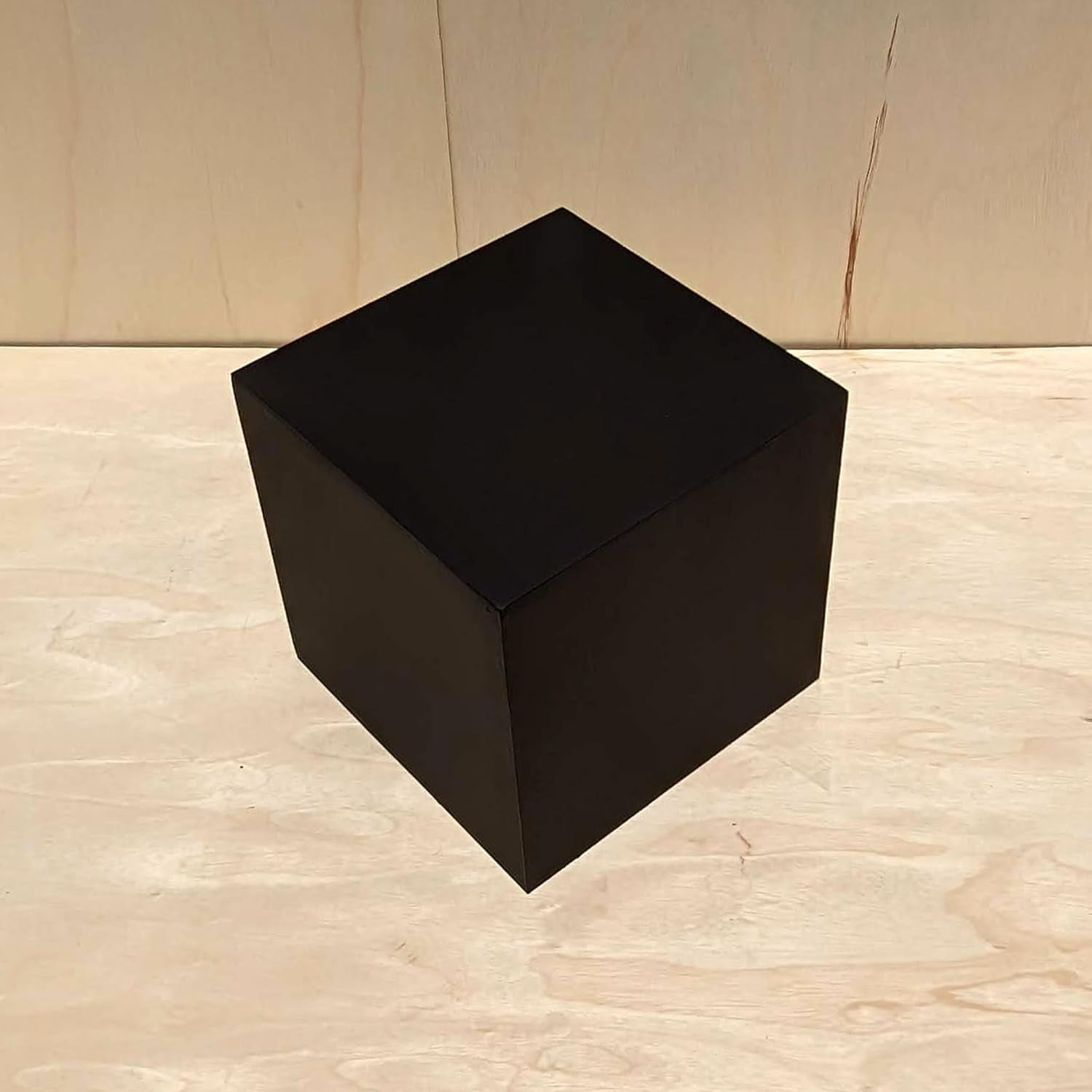 14" x 14" x 14" Matte Black Display Cube Square Pedestal Stand Riser ...