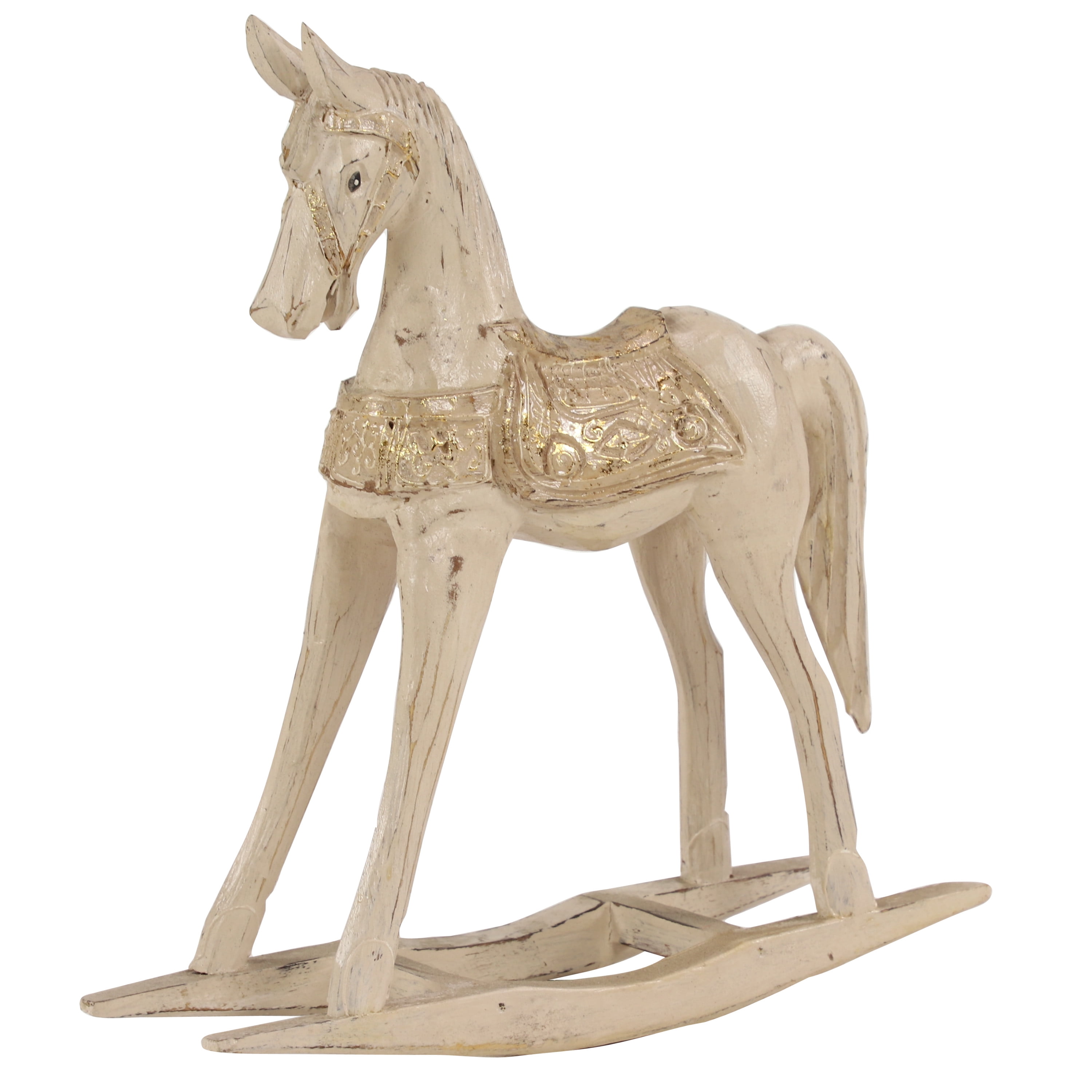 14" x 15" Light Brown Wood Horse Sculpture, by DecMode - Walmart.com