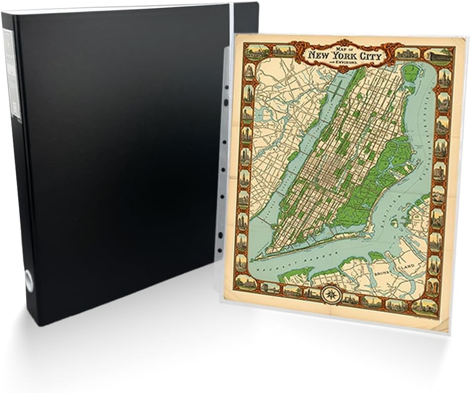 14 x 17 Binder, 3-Ring Large Binder with Matching 14 x 17 Sheet ...
