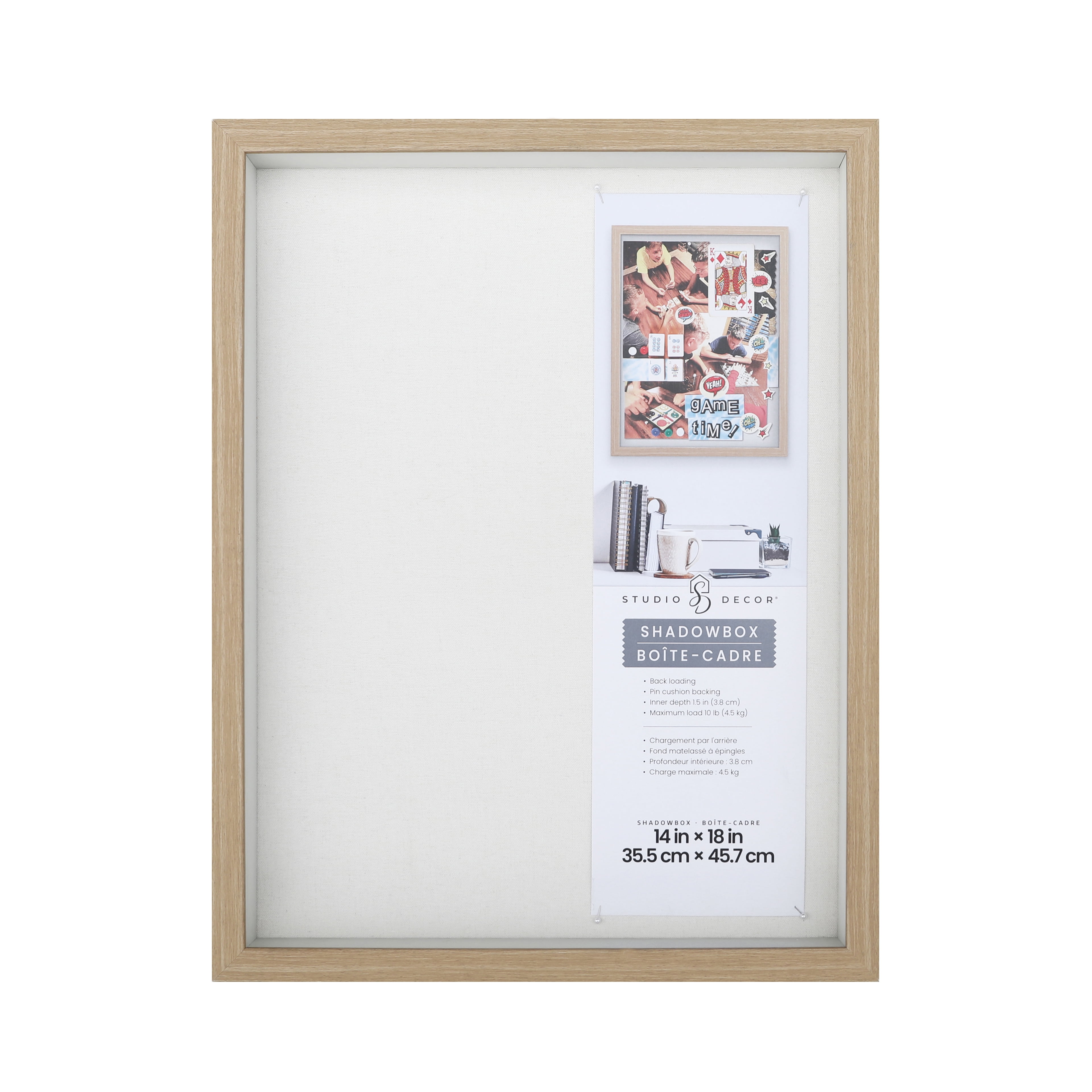 14" x 18" Natural Shadow Box Picture Frame by Studio Décor - Includes ...