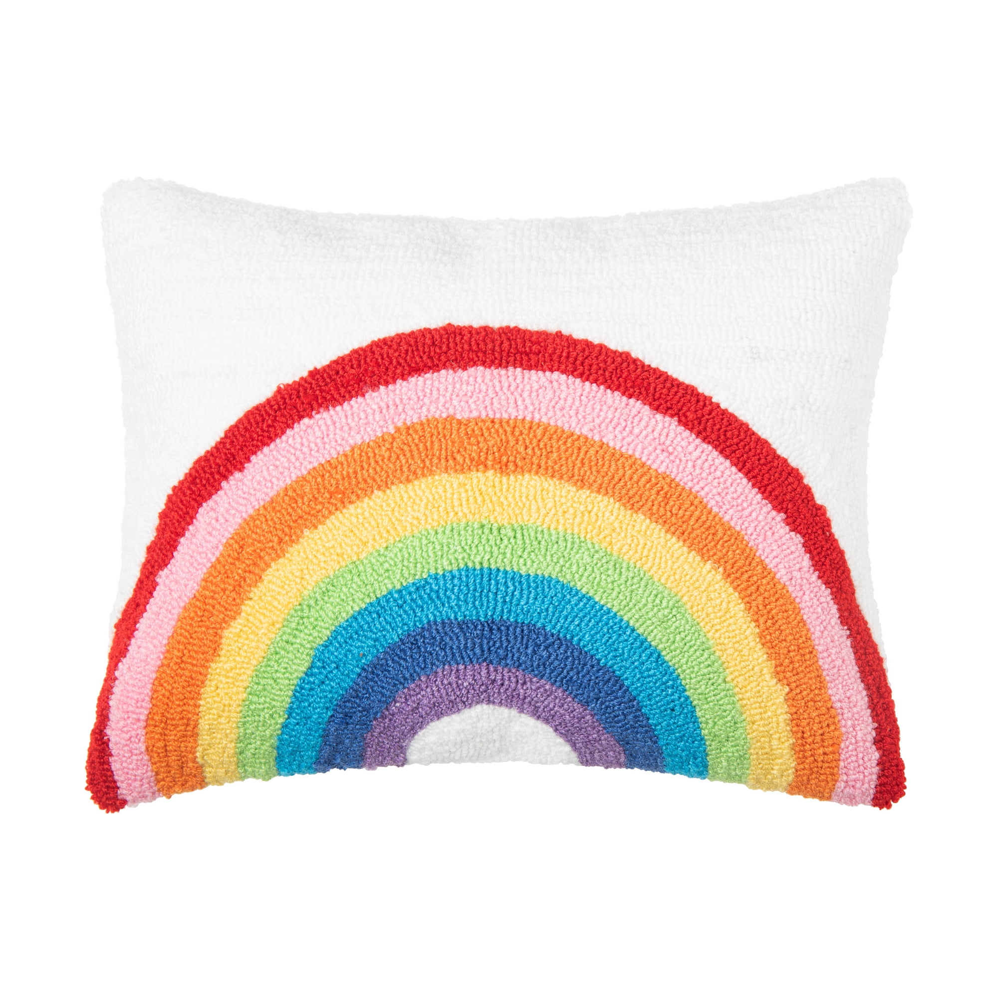 Rainbow Love Hooked Accent Pillow, 14" x 18" All Seasons - Walmart.com