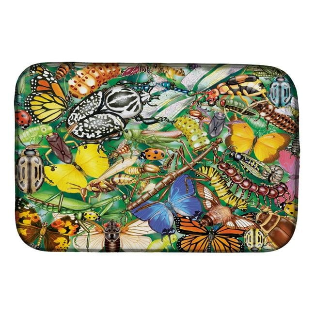 14 x 21 in. Insects & Butterflies Bug World Dish Drying Mat - Walmart.com