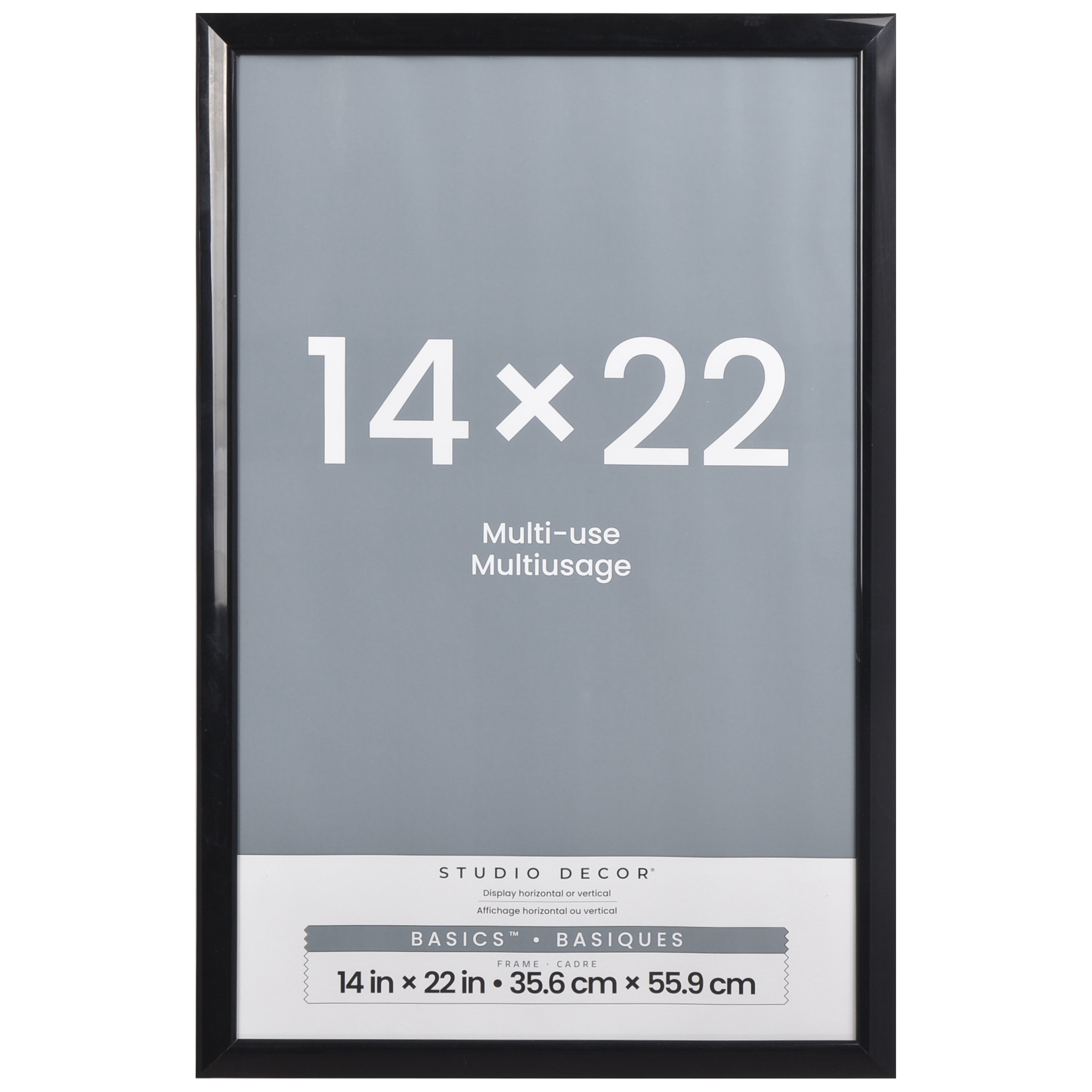 14" x 22" Black Multi-Use Picture Frame by Studio Decor - Includes Pre ...