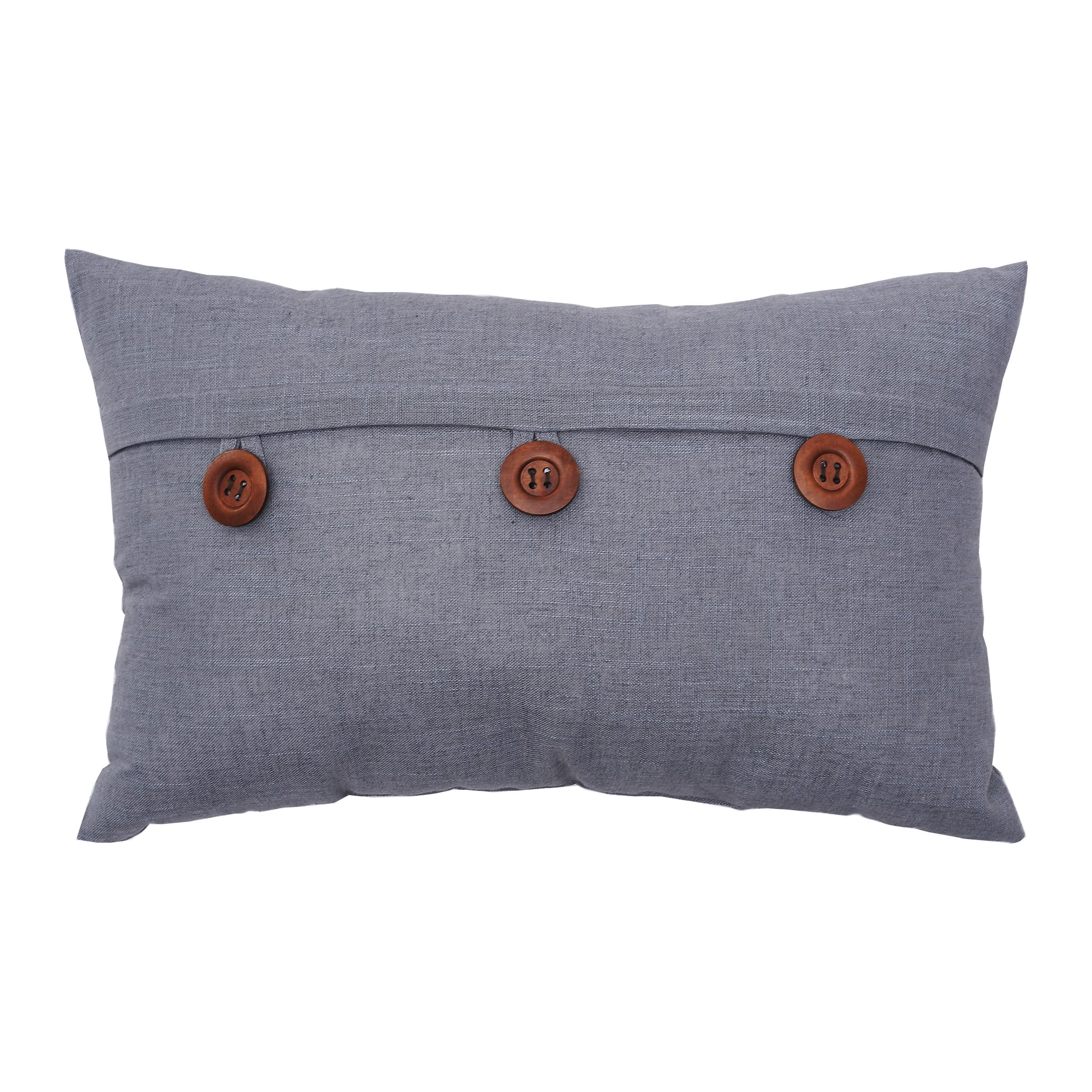 14" x 22" Grey Tone Envelope Embroidered Lumbar Accent Throw Pillow w ...