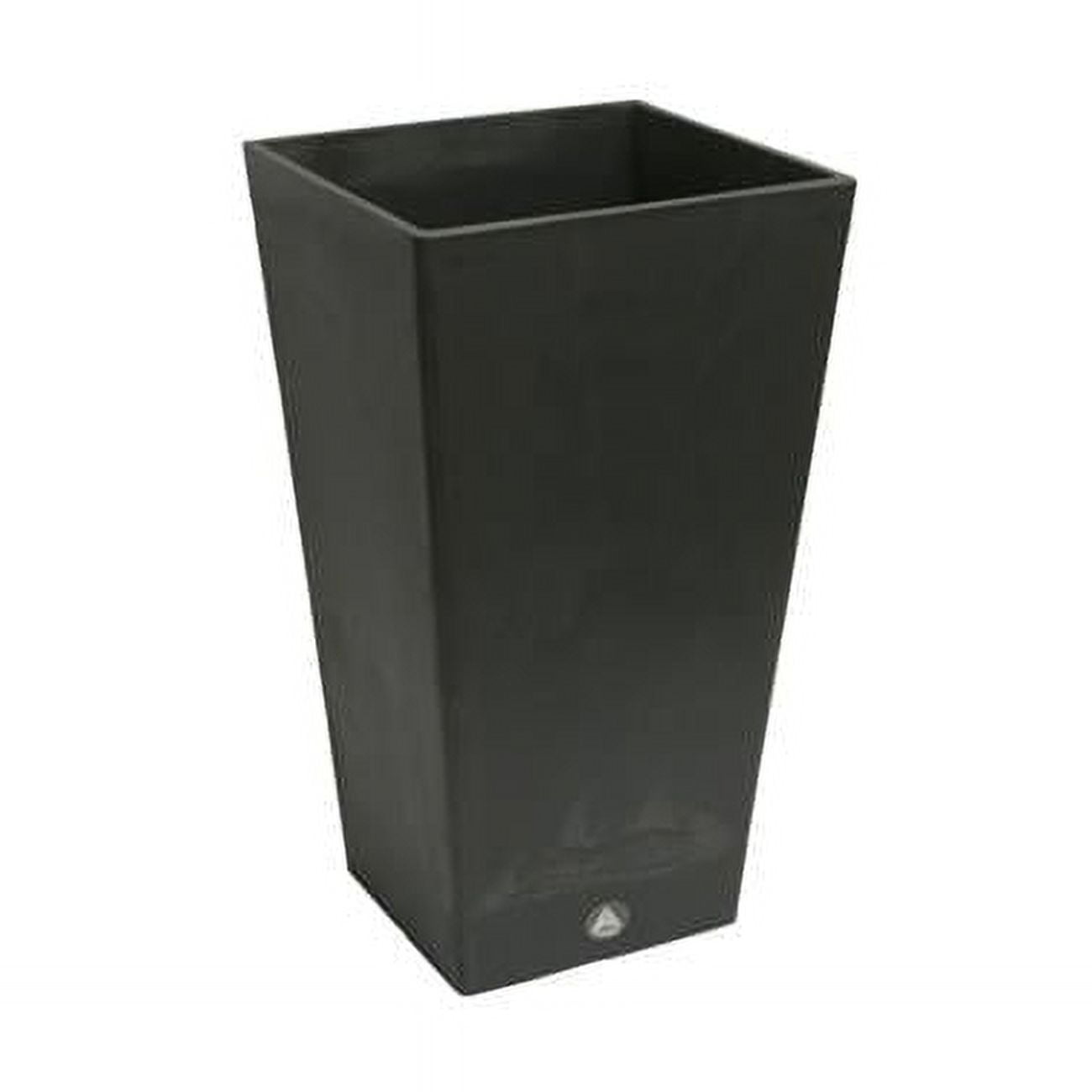 14 x 24 in. Valencia Square Taper Planter with Elevated Plant Shelf ...