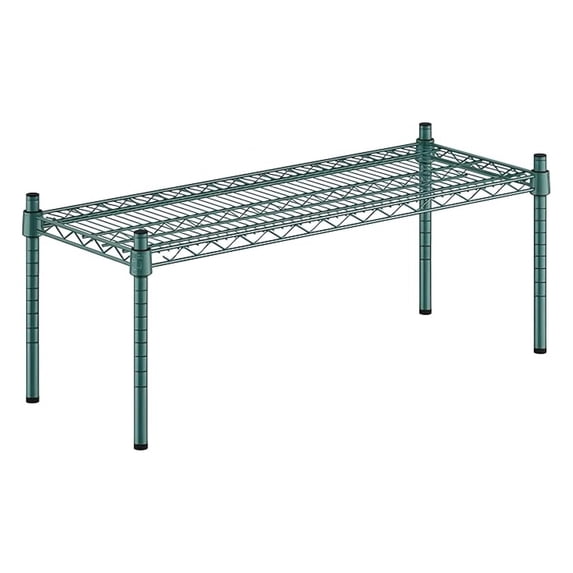14" x 36" x 14" Green Epoxy Wire Storage Shelf, Dunnage Rack, 1 Tier ...