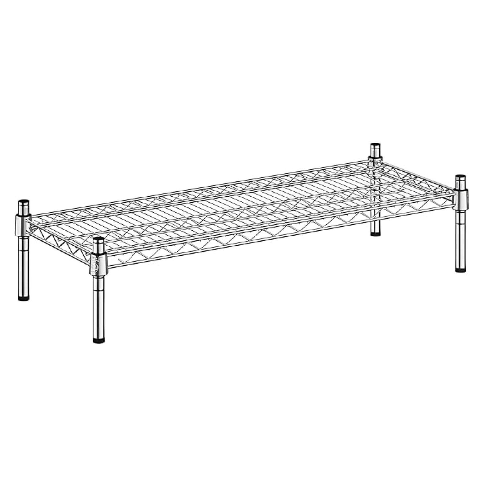 14" x 36" x 8" Wire Storage Shelf, Dunnage Rack, 1 Tier Small Shelf ...