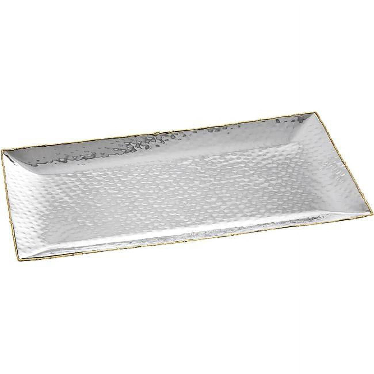 14 x 8 in. Hammered Boarder Bar Tray, Silver - Walmart.com