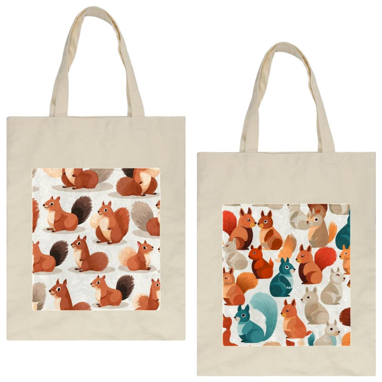 14"x17.5" Canvas Tote Bag, Lightweight Medium Reusable Grocery Shopping ...