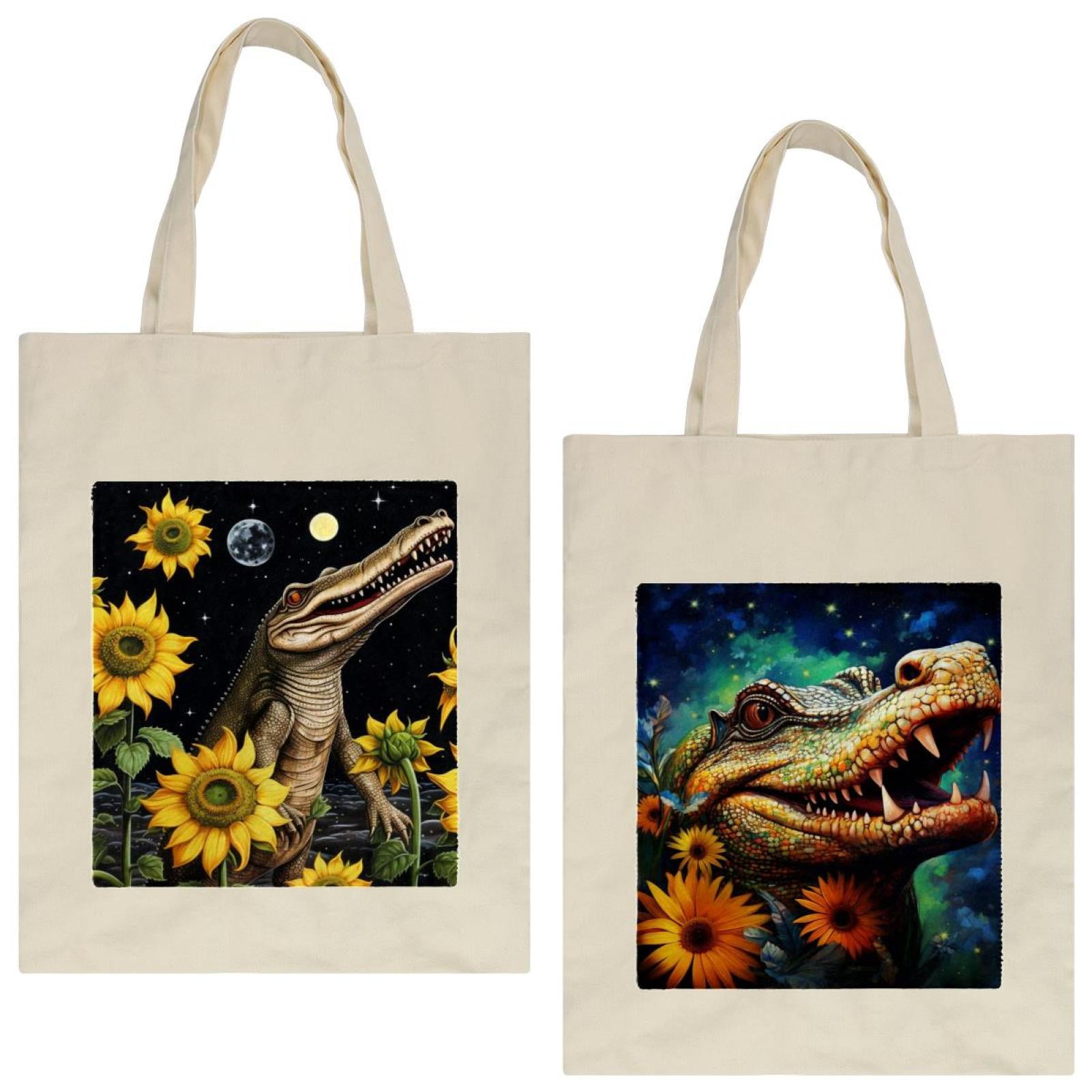 14"x17.5" Canvas Tote Bag, Lightweight Medium Reusable Grocery Shopping ...