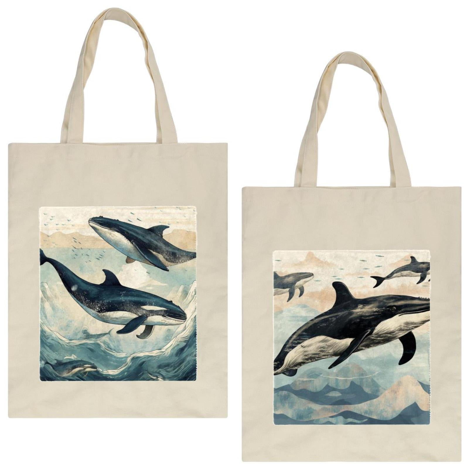 14"x17.5" Canvas Tote Bag, Lightweight Medium Reusable Grocery Shopping ...