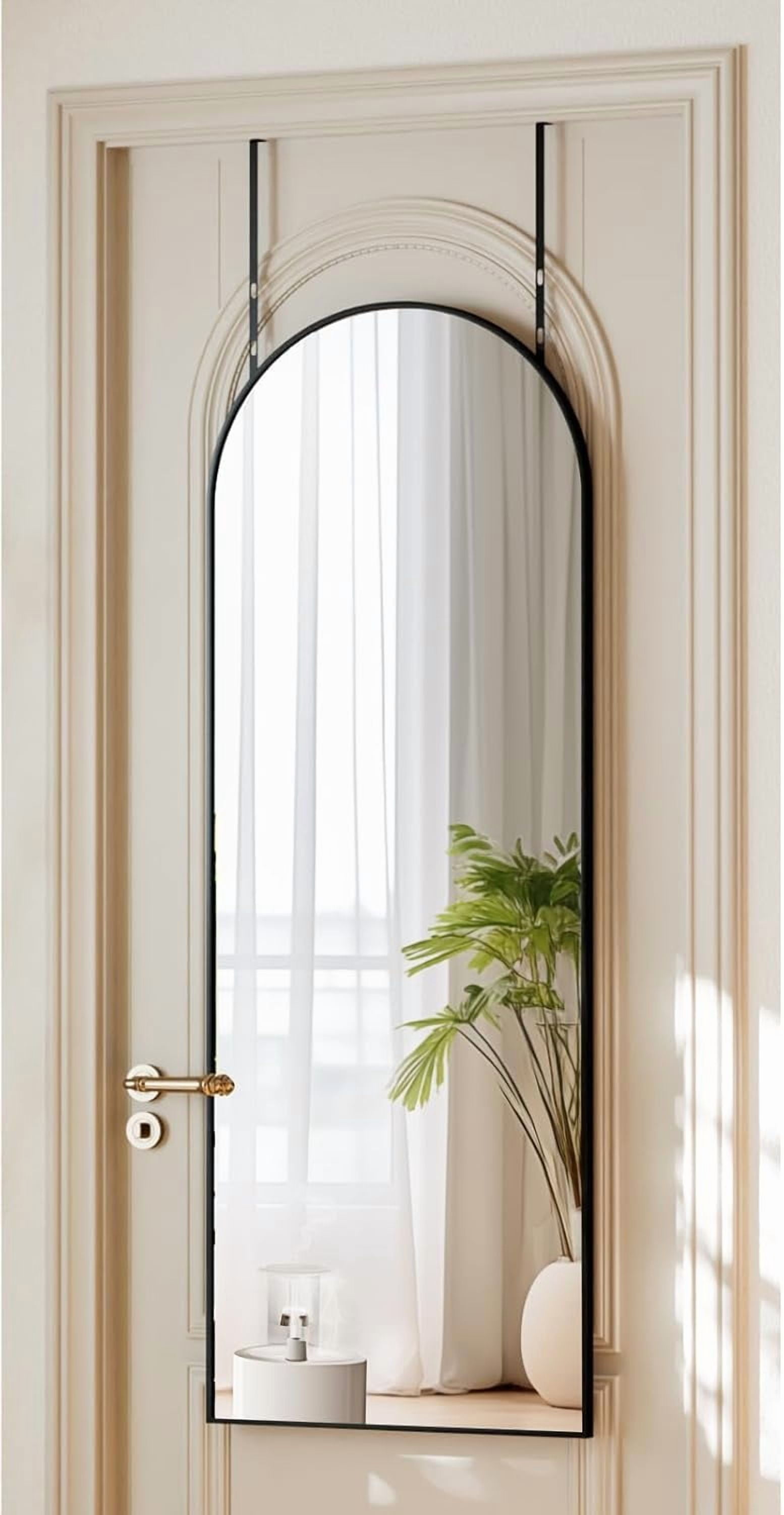 14"x48" Arch Door Mirror Full Length - Metal Full Body Over The Door ...