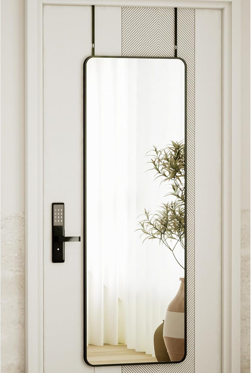 14"x48" Full Length Over The Door Mirror - Aluminum Alloy Frame Full ...