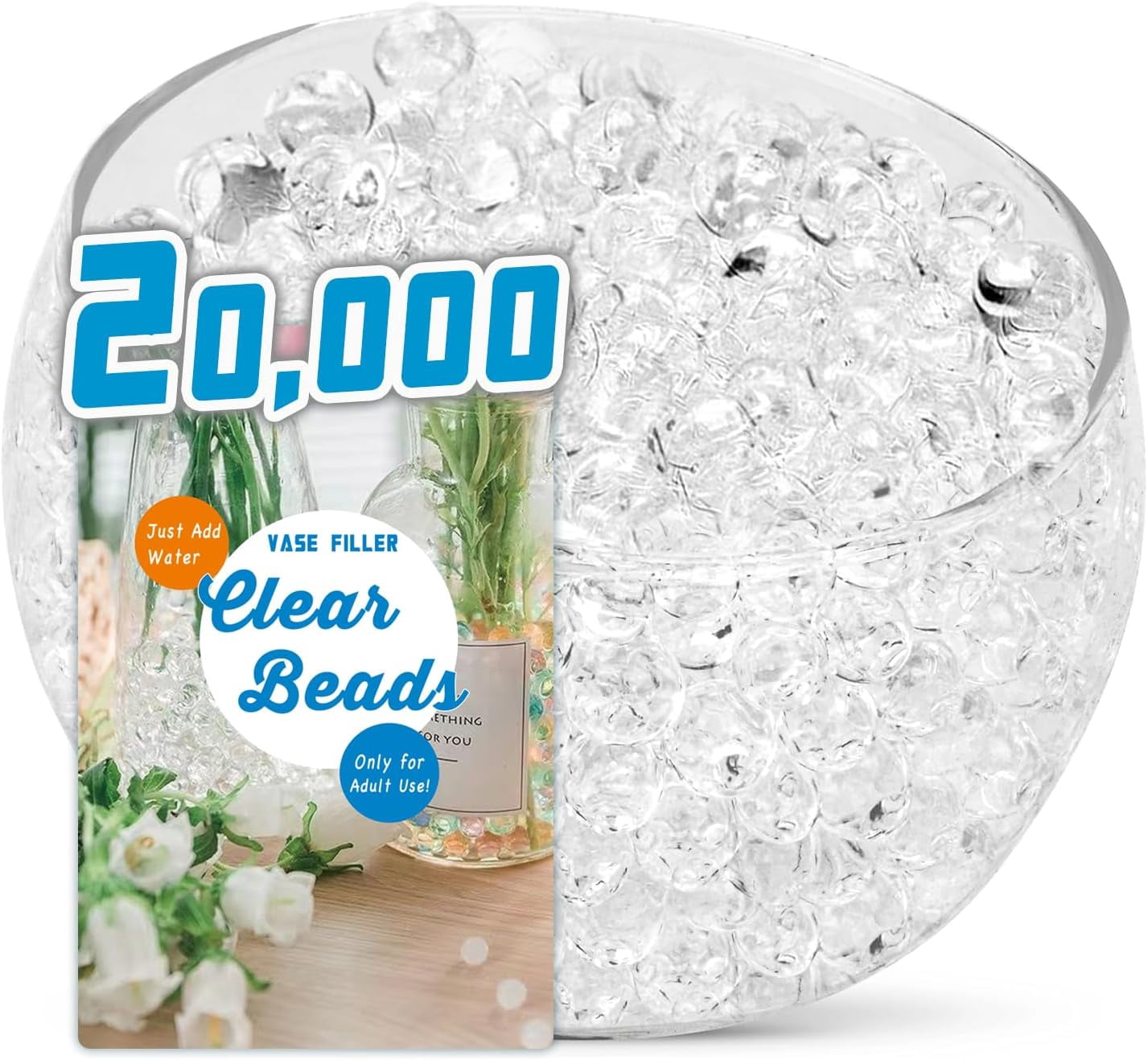140,000 Clear Water Beads for Vase Filling Decoration, Floating Candles ...