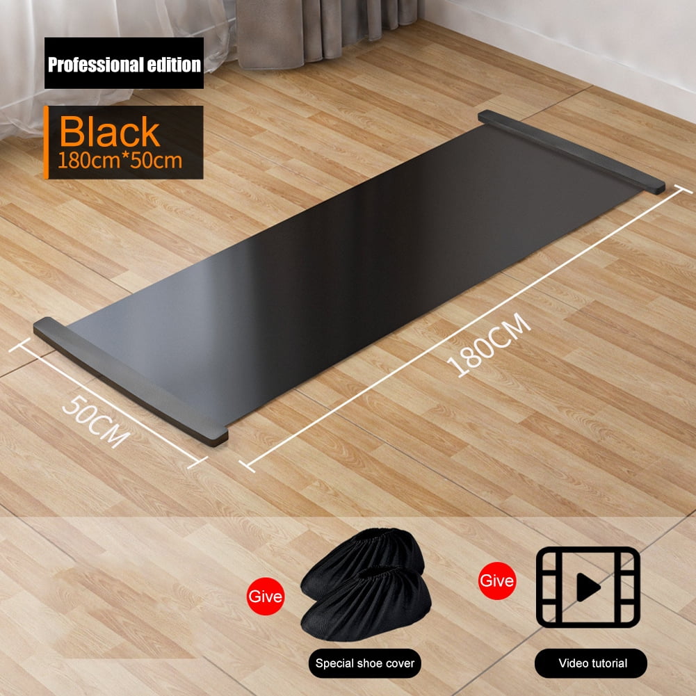 140/180/200cm Yoga Sliding Mat Sport Fitness Glide Pilates Skating ...