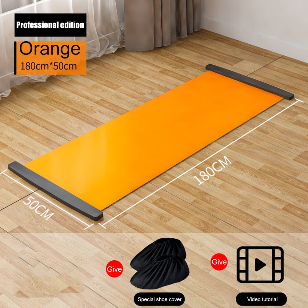140/180/200cm Yoga Sliding Mat Sport Fitness Glide Pilates Skating ...