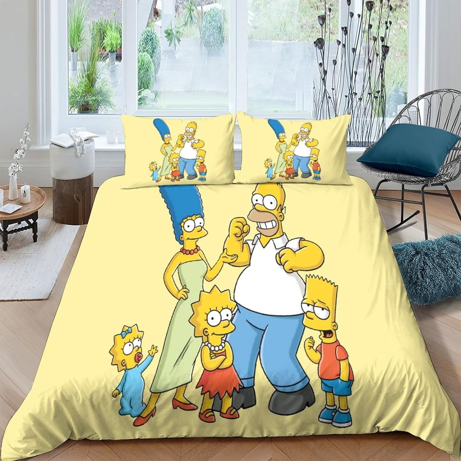 140*200cm-The Simpsons Duvet Set Pattern Quilt Set Set for Boys Girls ...
