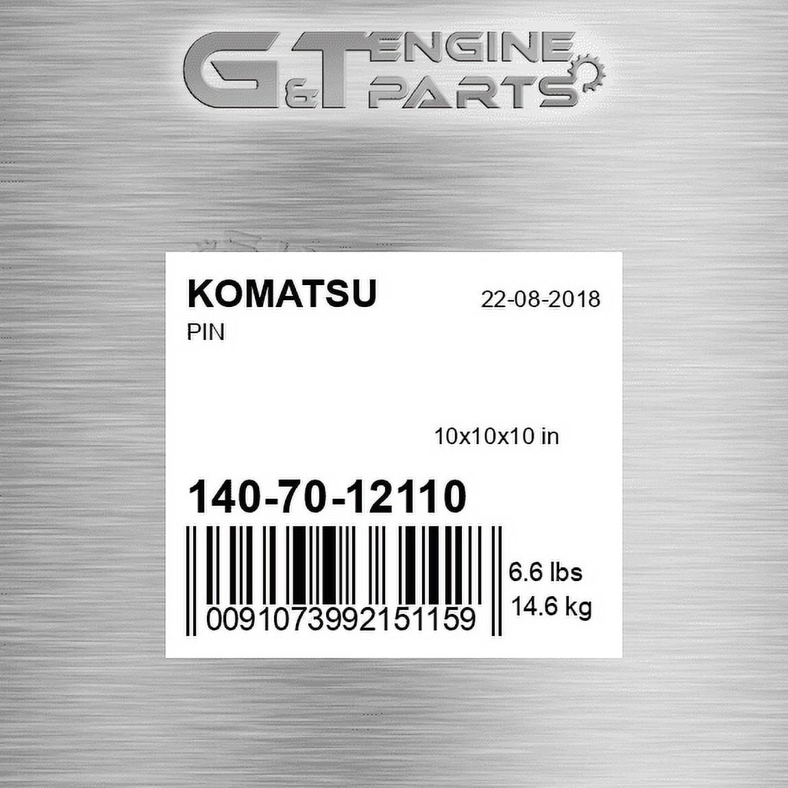 140-70-12110 PIN fits KOMATSU (New OEM) - Walmart.com