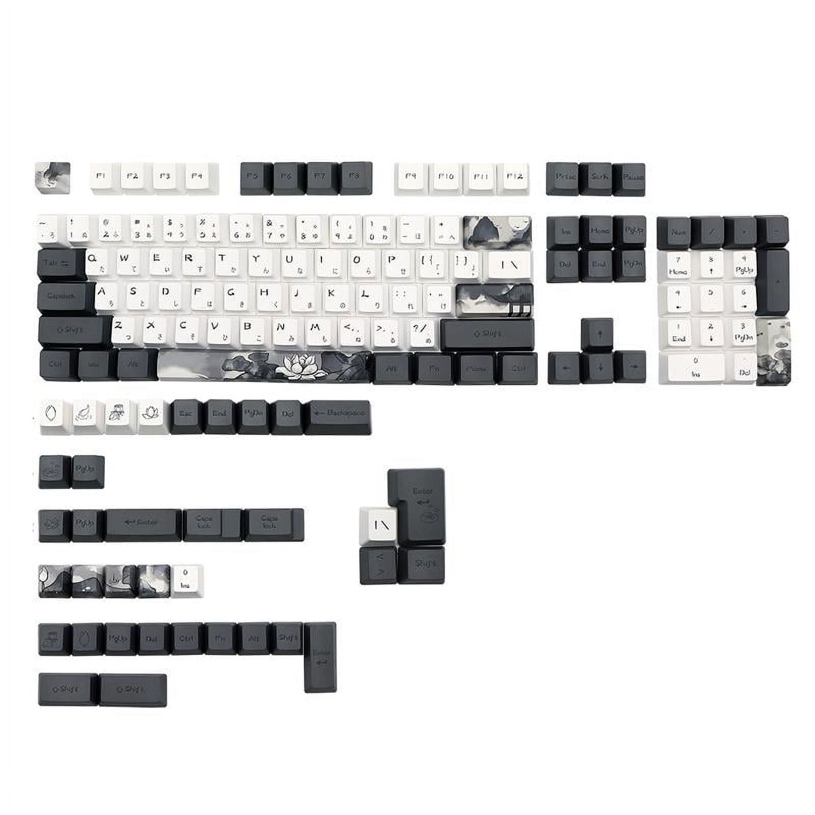 140 Keys Ink Lotus Keycaps Japanese PBT Dye Subbed OEM Keyboard Keycap ...