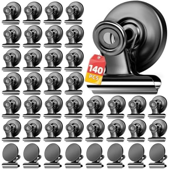140 Pack Magnetic Clips Fridge Magnet, Magnetic Paper Clip Holder ...